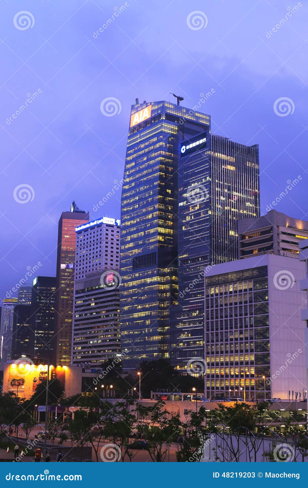 Central night view editorial stock photo. Image of night - 48219203