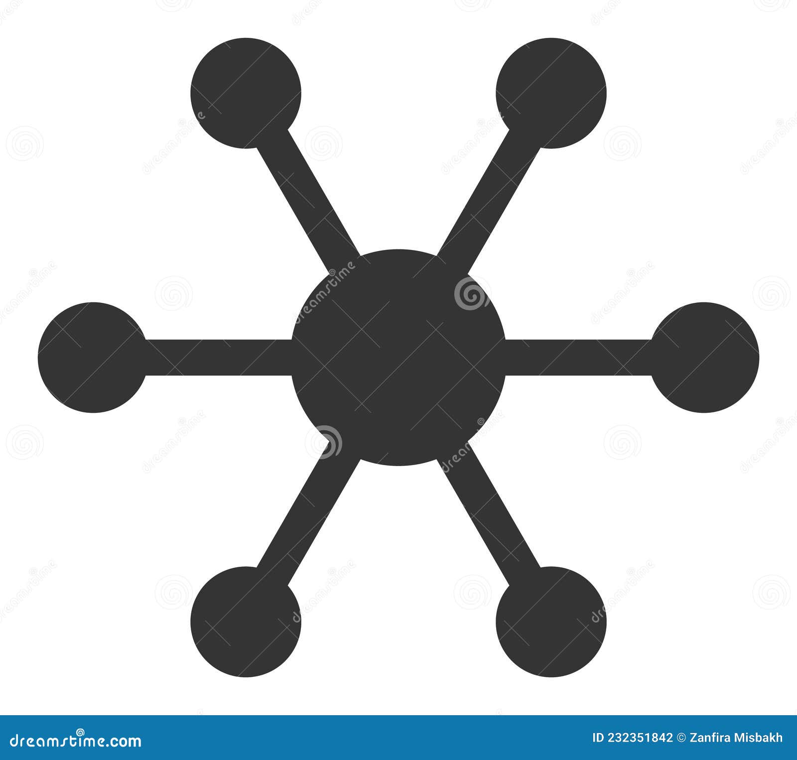 Central Node Vector Icon Illustration Stock Vector - Illustration of ...
