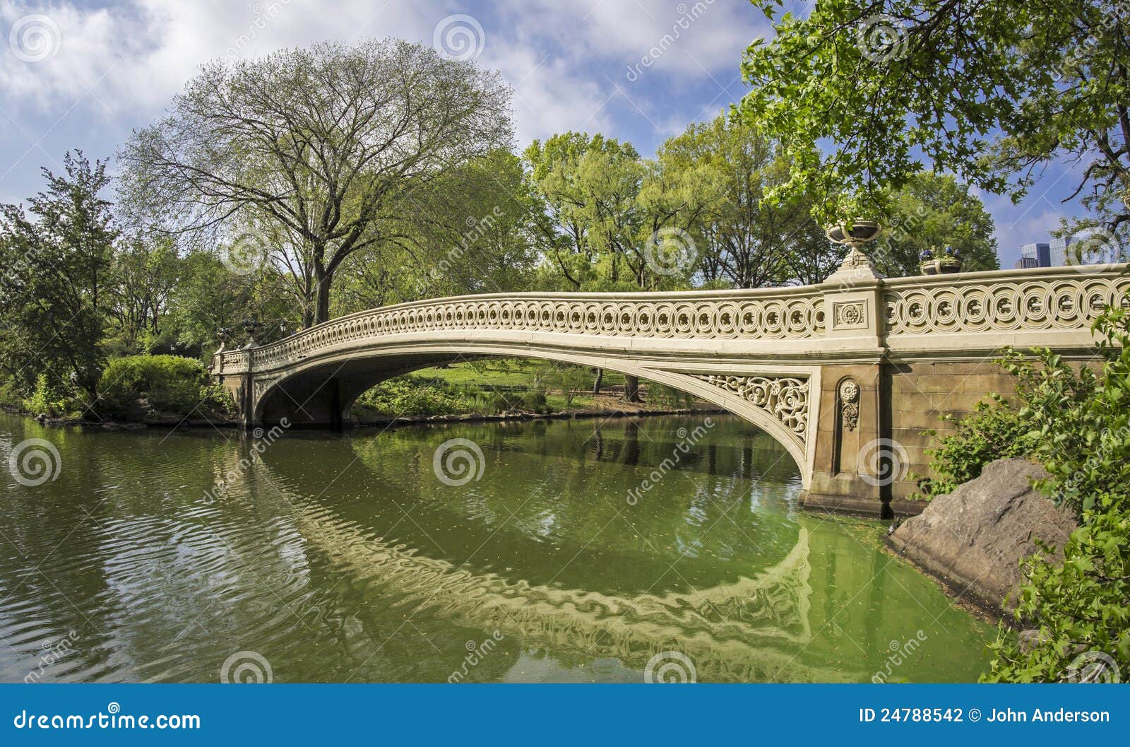 Central Park bow bridge stock photo. Image of city, central - 24788542