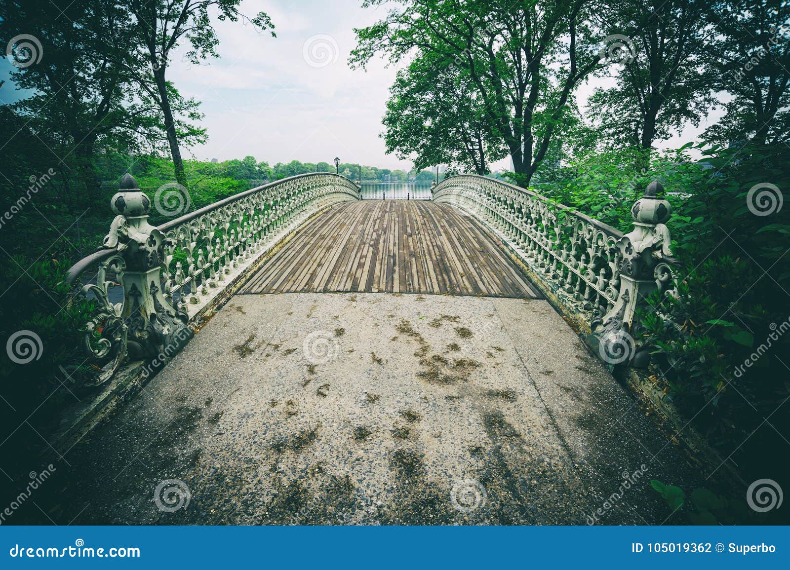 Central Park Gothic Bridge New York City Stock Photo - Image of ...