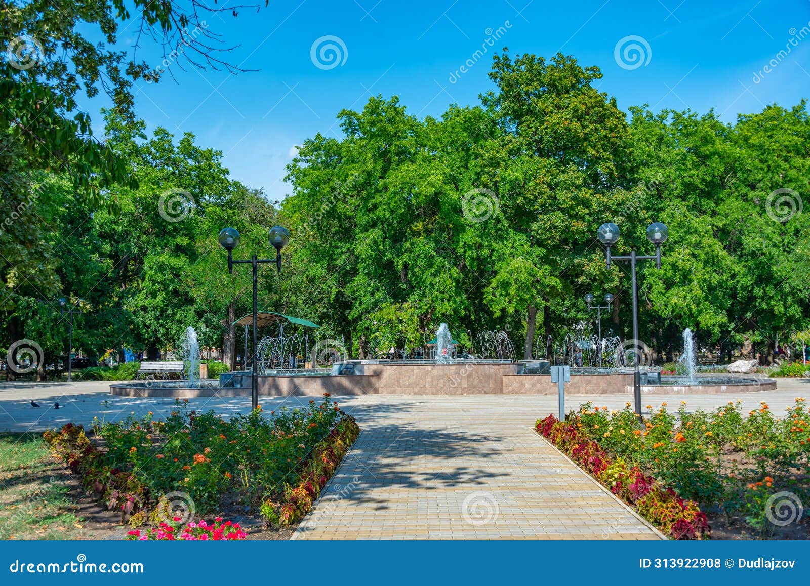 Central Park in Moldovan Town Bender Editorial Stock Photo - Image of ...