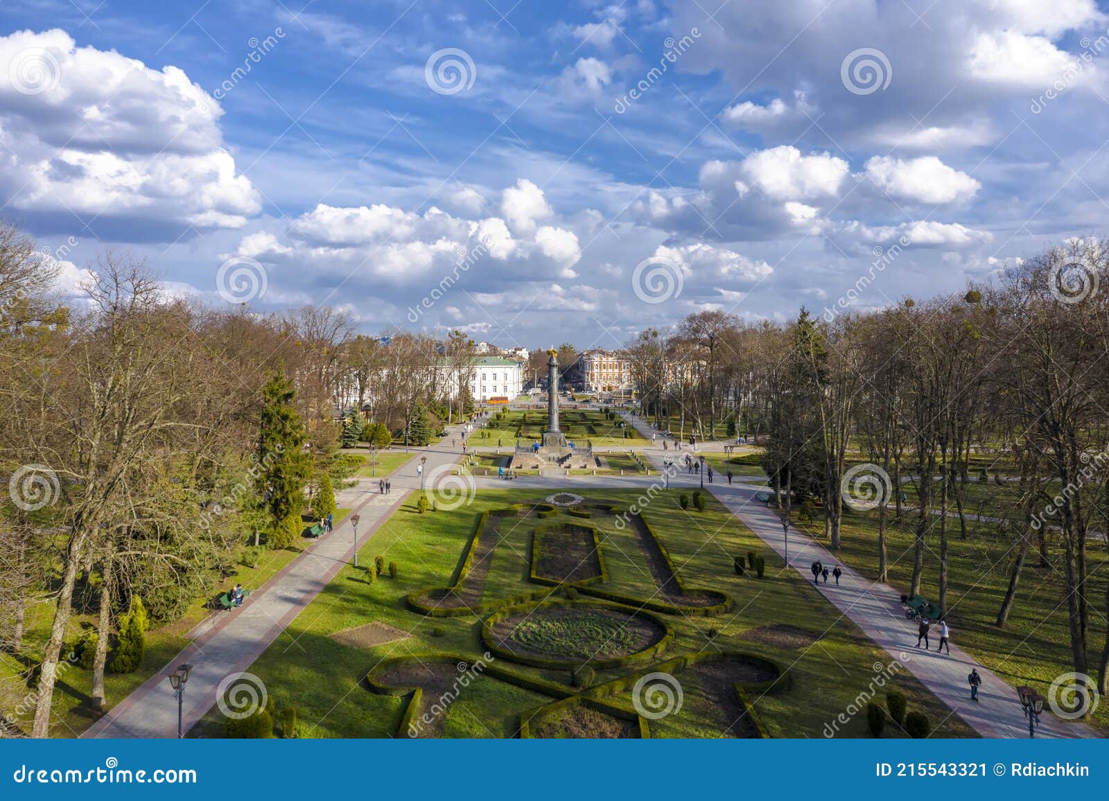 Central Park in Poltava City Aerial View Stock Image - Image of flower ...
