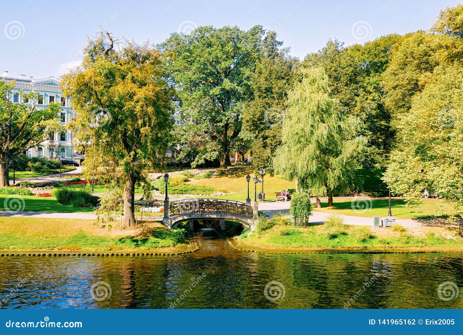 Central Park in Riga Latvia Stock Photo - Image of street, nature ...