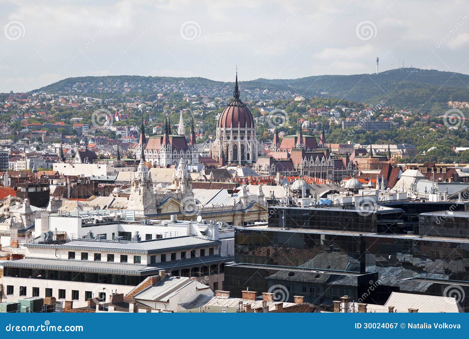 Panorama of Budapest. the View from the Top Stock Image - Image of view ...