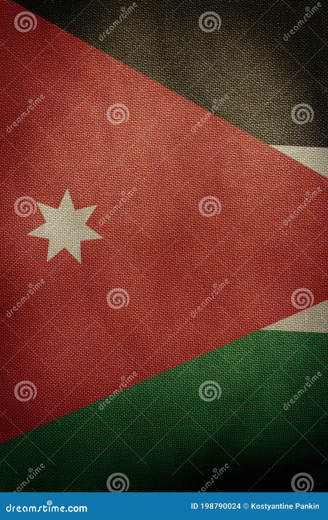 Central Part Flag of Jordan Stock Photo - Image of realm, emblem: 198790024
