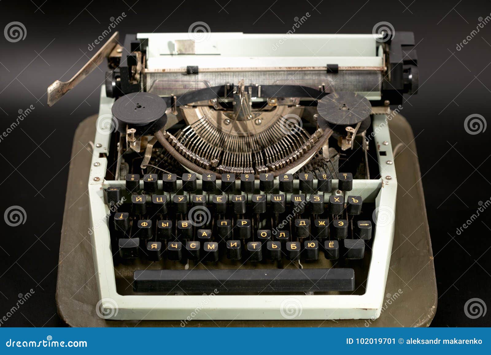 Old Mechanical Typewriter of the 19th Century Stock Image - Image of ...