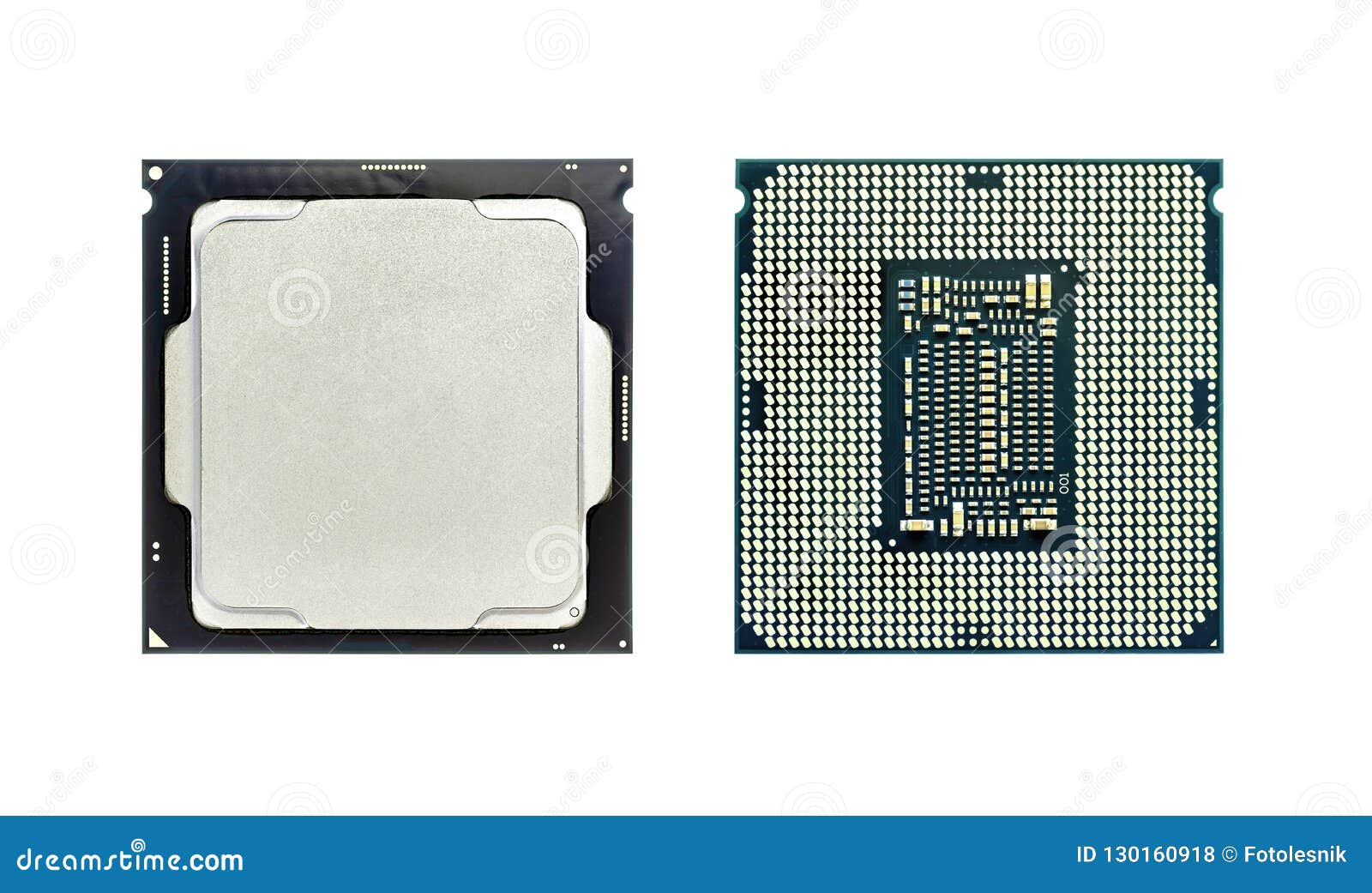 Central Processing Unit Chip.CPU Isolated On White Stock Photo - Image ...