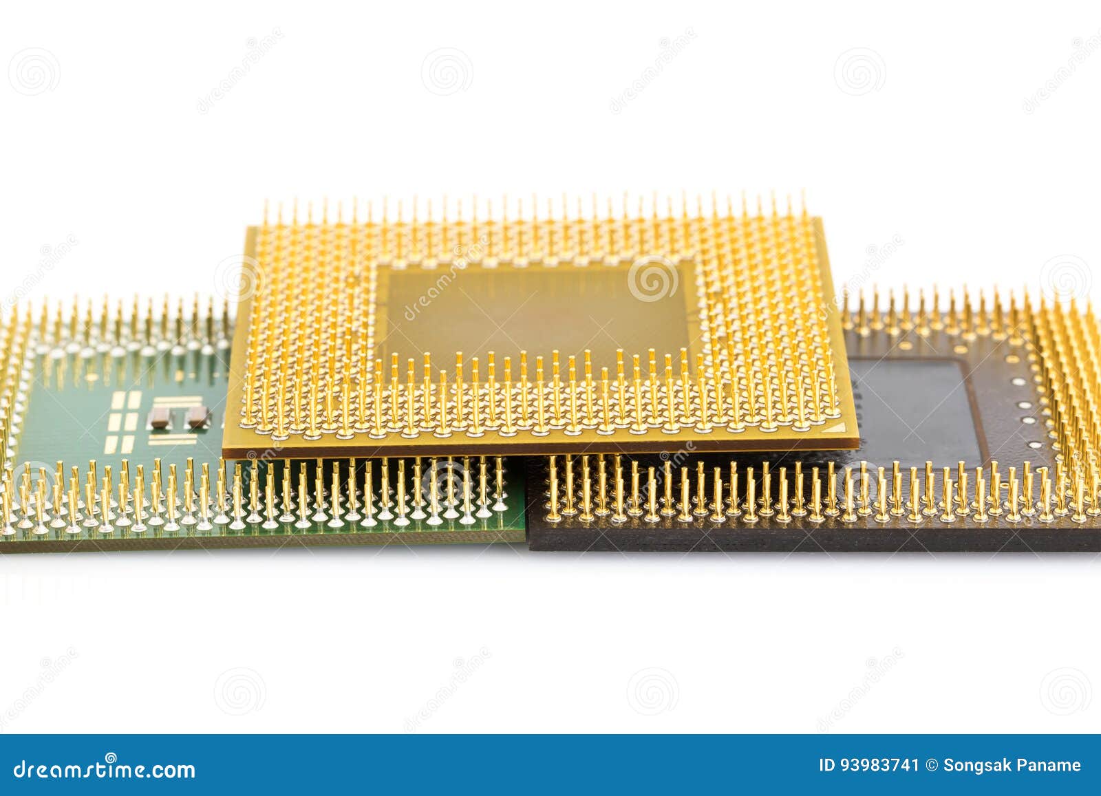 Central Processing Unit or Computer Chip Stock Image - Image of ...
