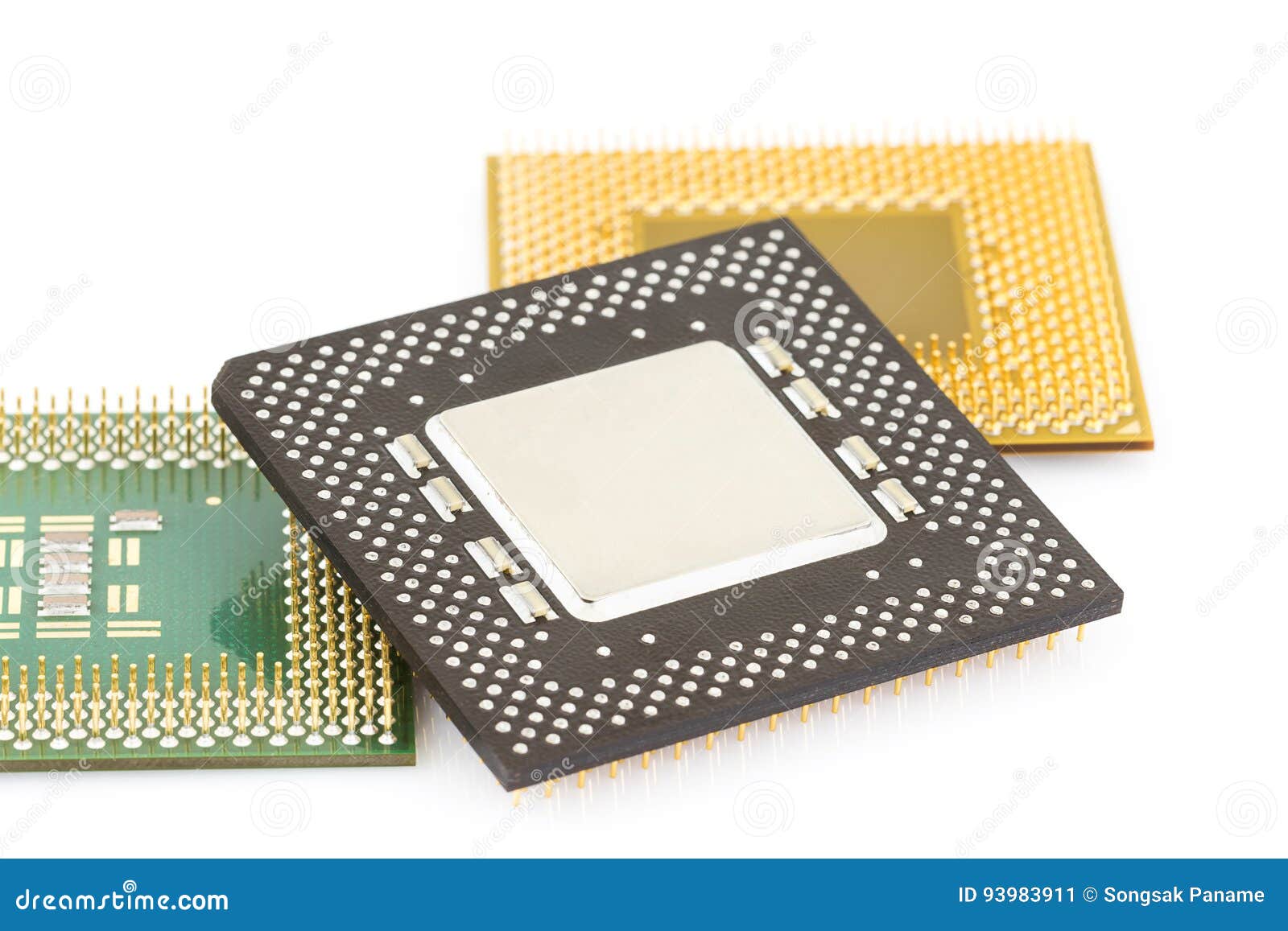 Central Processing Unit or Computer Chip Stock Image - Image of ...