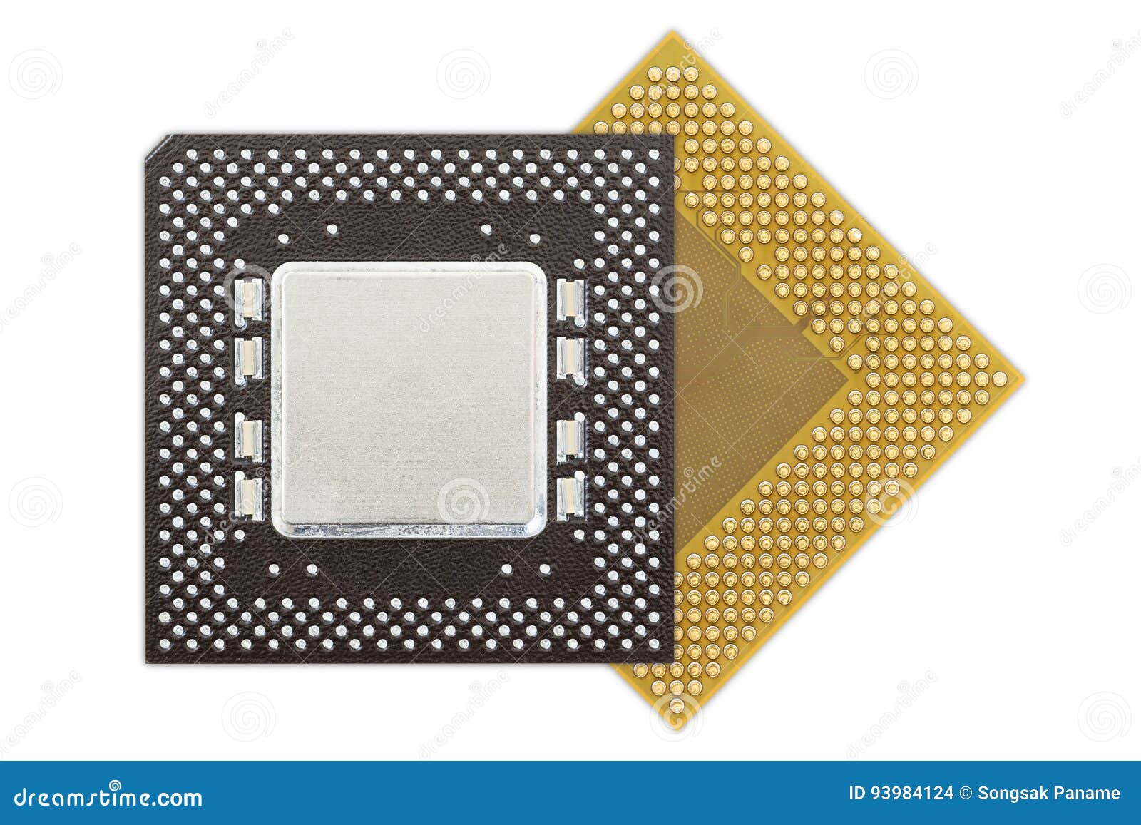 Central Processing Unit or Computer Chip Stock Photo - Image of ...