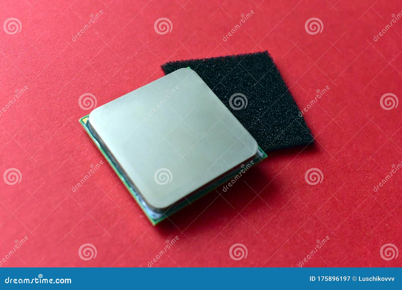 Computer Processor on an Orange Background on Both Sides Stock Image ...