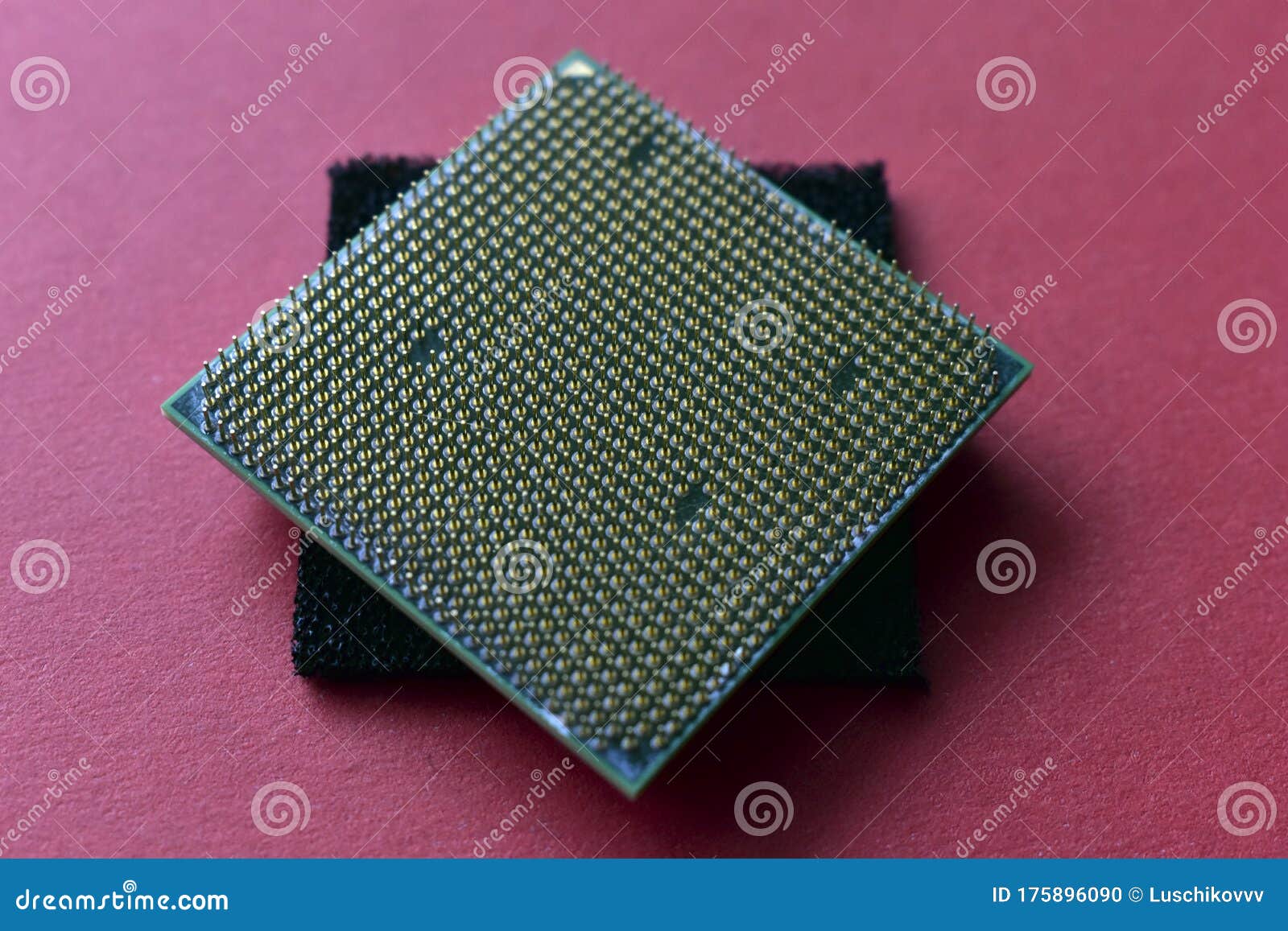 Computer Processor on an Orange Background on Both Sides Stock Photo ...