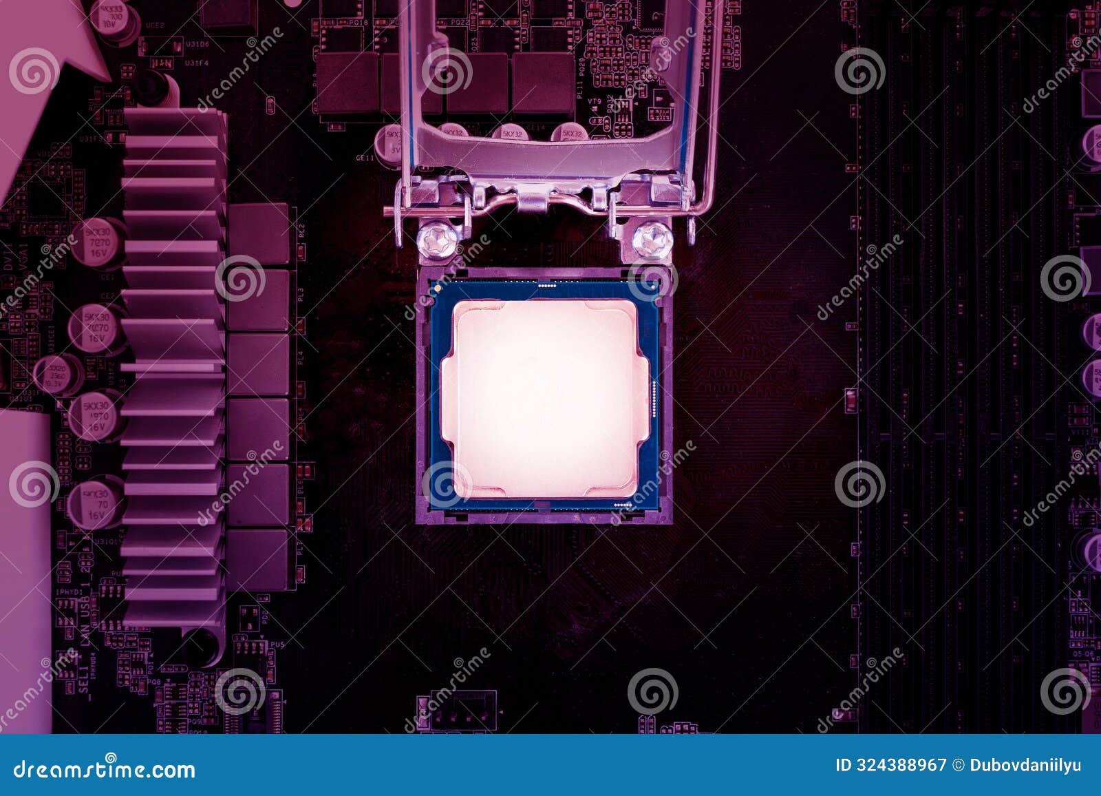 Central Processing Unit Cpu Computer Server Motherboard Socket Computer Components Isolated On
