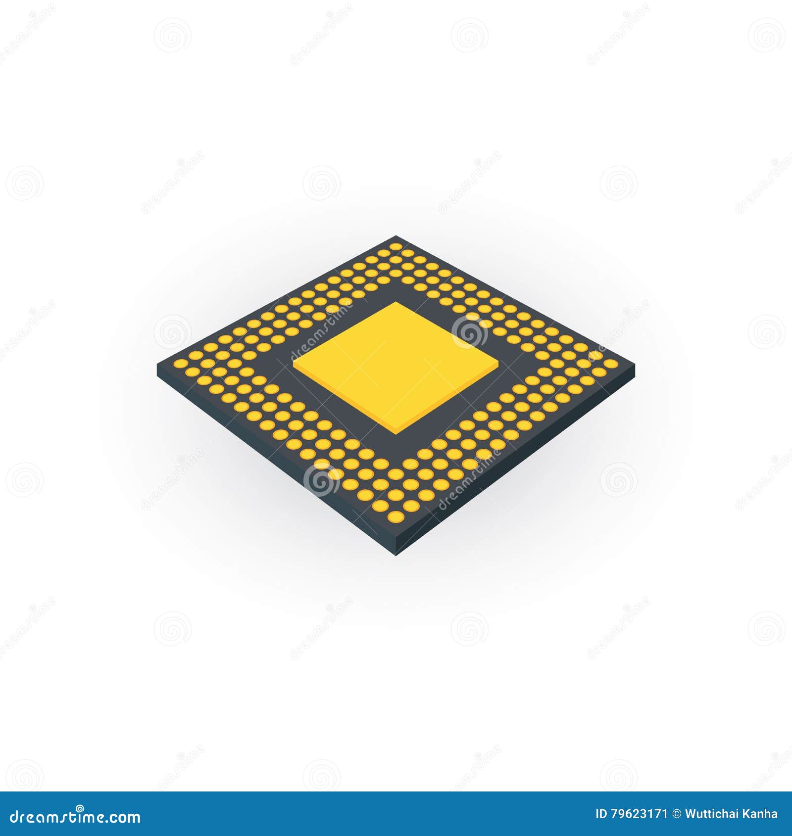 Central Processing Unit CPU Concept by Back Board Stock Vector ...