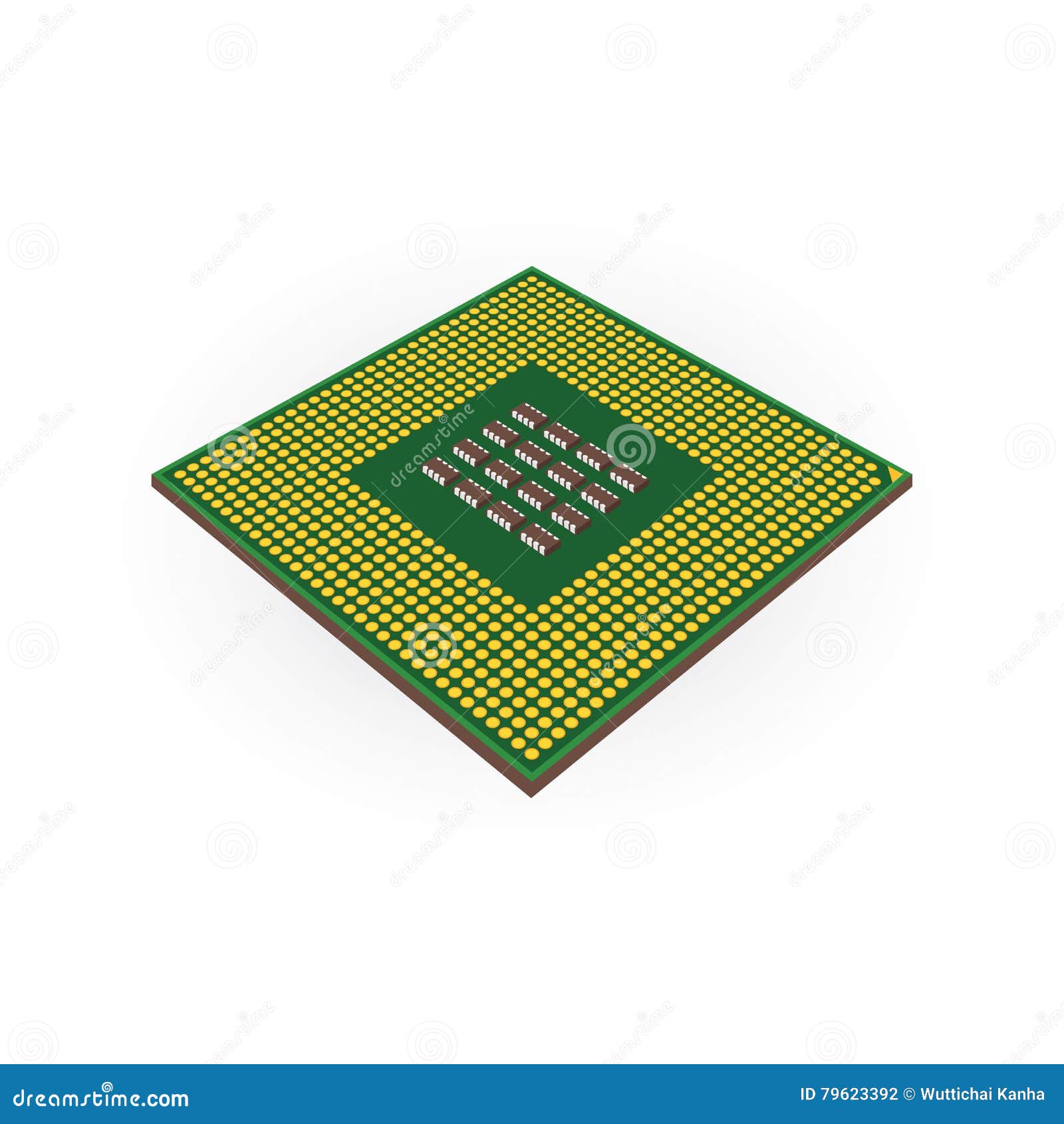 Central Processing Unit CPU Concept by Back Board Stock Vector ...