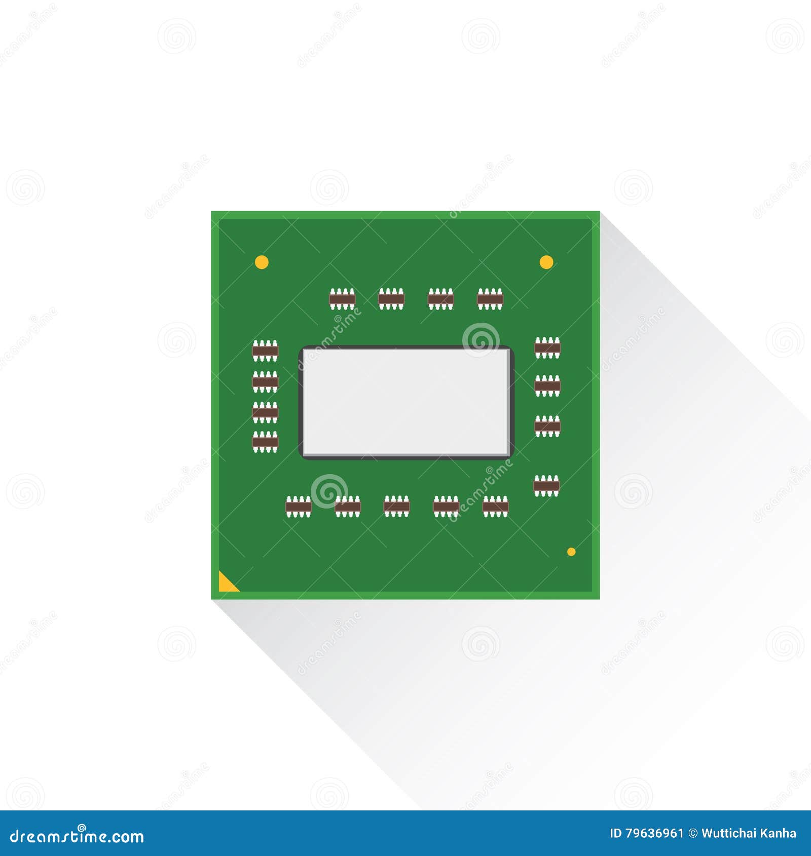 Central Processing Unit CPU Concept by Front Board Stock Vector ...