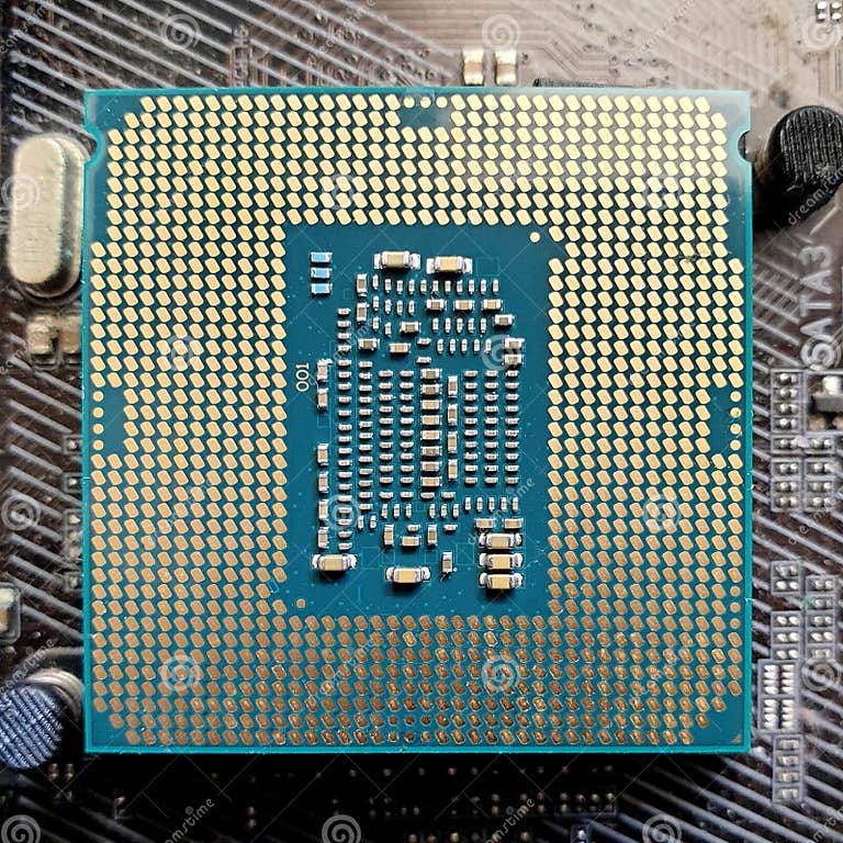 Central Processing Unit CPU Inside Computer Stock Image - Image of ...