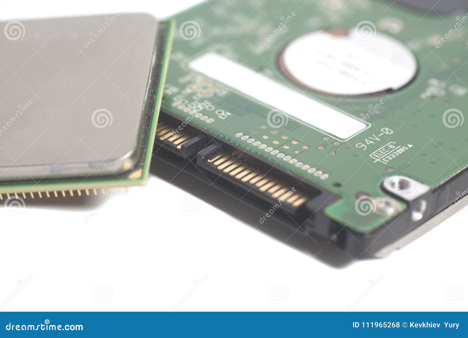 Central Processing Unit CPU Microchip End Computer Hard Disk Drive HDD ...