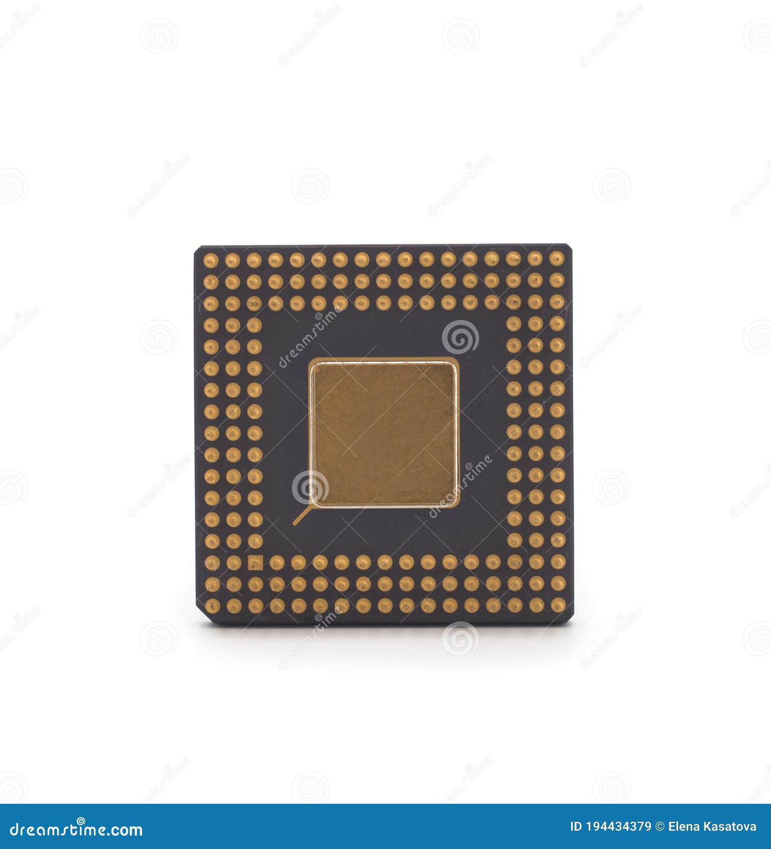 Central Processing Unit - CPU Microchip Isolated on White Background ...