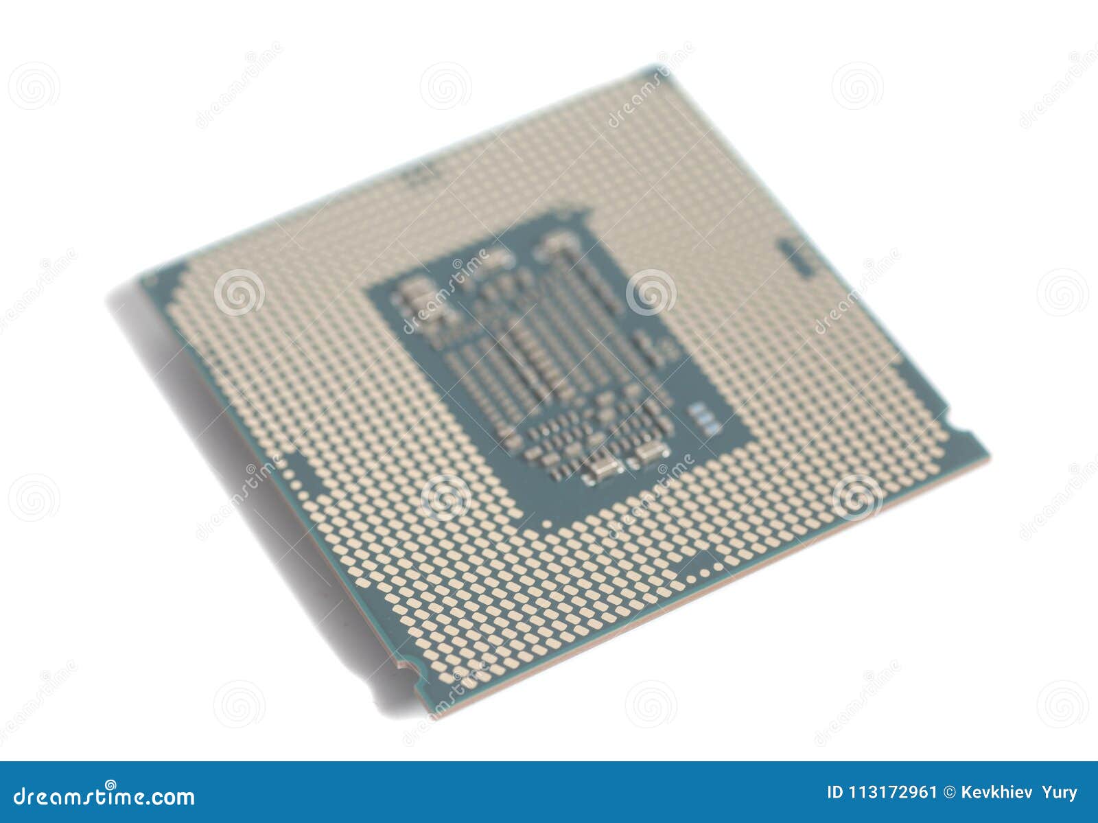 Central Processing Unit CPU Microchip Isolated on White Stock Image ...