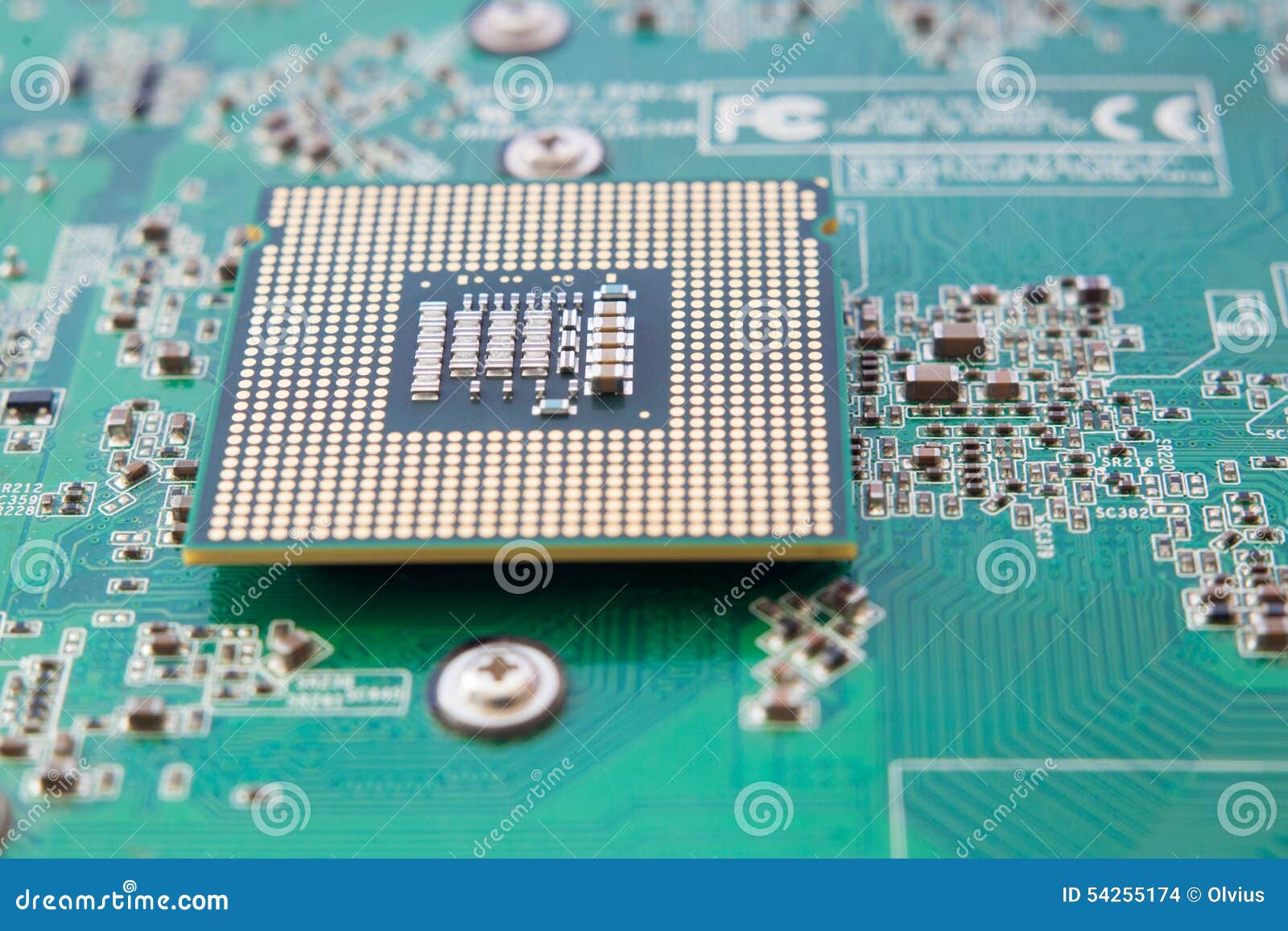 Central Processing Unit (CPU) Stock Photo - Image of computer, board ...