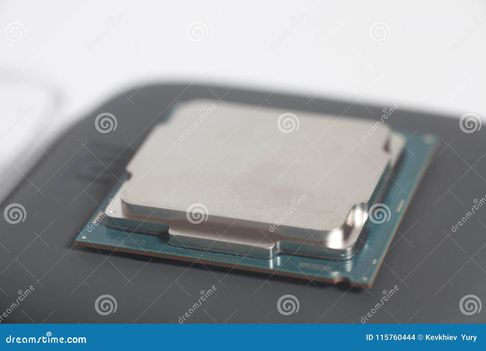 Central Processing Unit CPU Processor Microchip on the Packaging Box Stock Photo - Image of ...