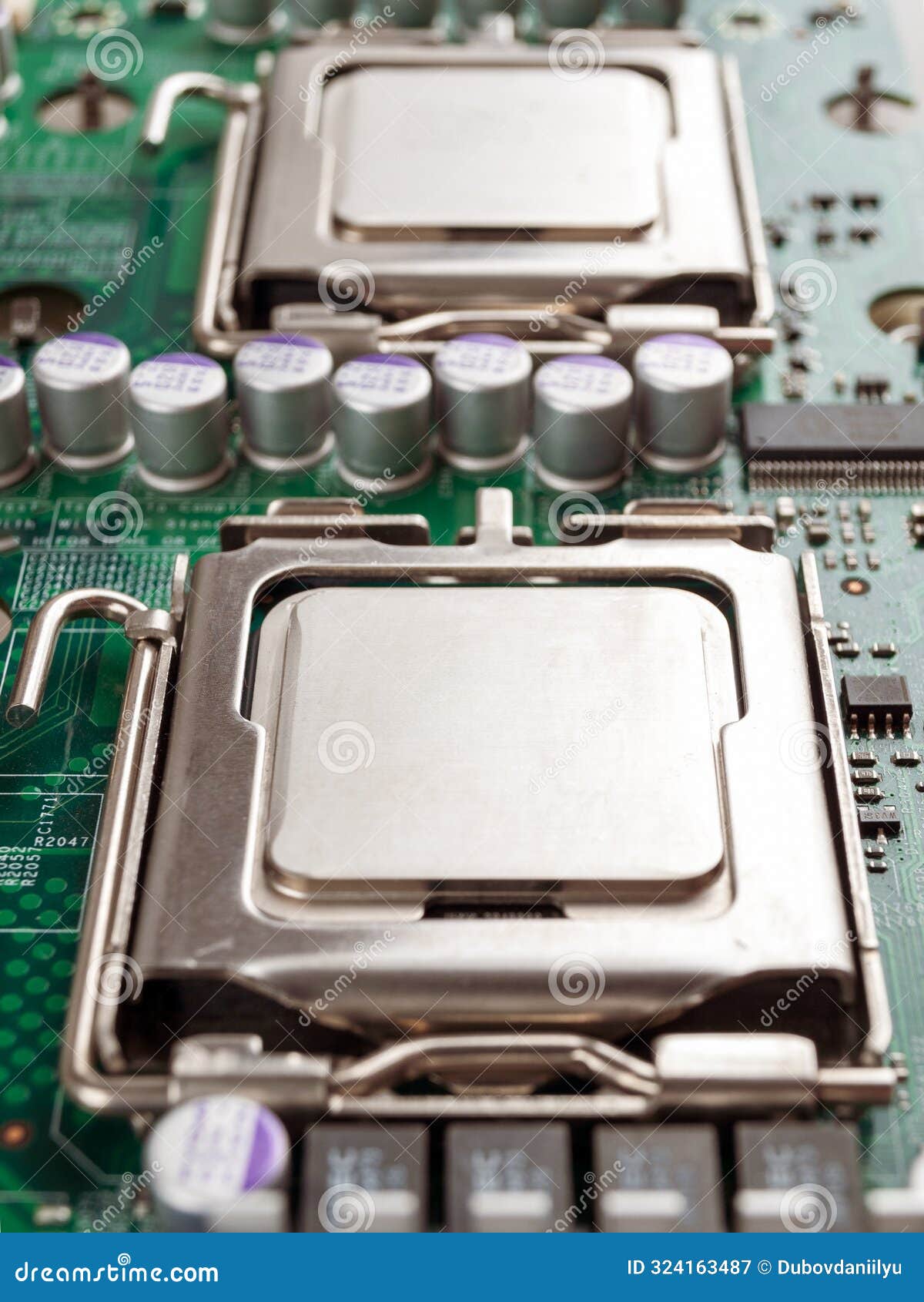 Central Processing Unit CPU Server Computer Before Installing Motherboard Socket Computer ...