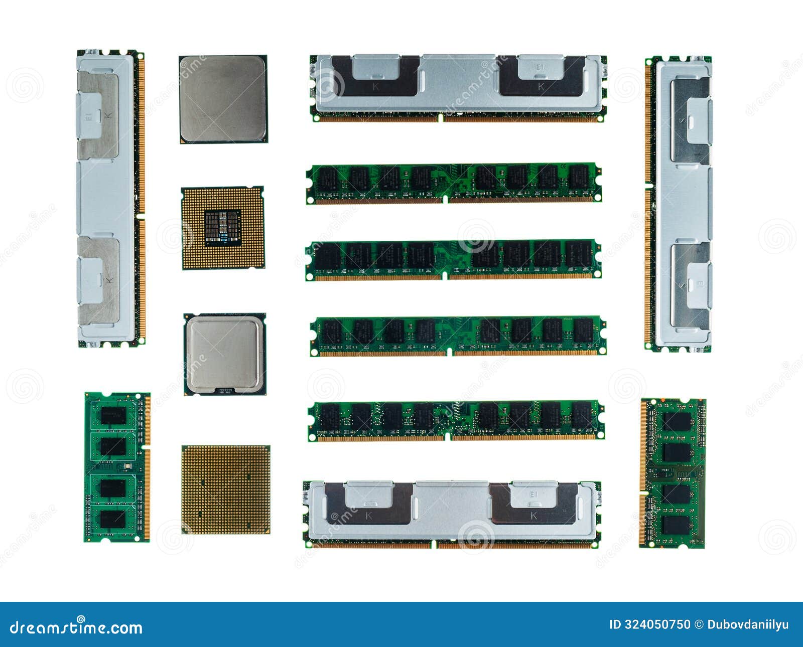 Central Processing Unit Cpu Server Computer Ram Modules Motherboard Socket Computer Components
