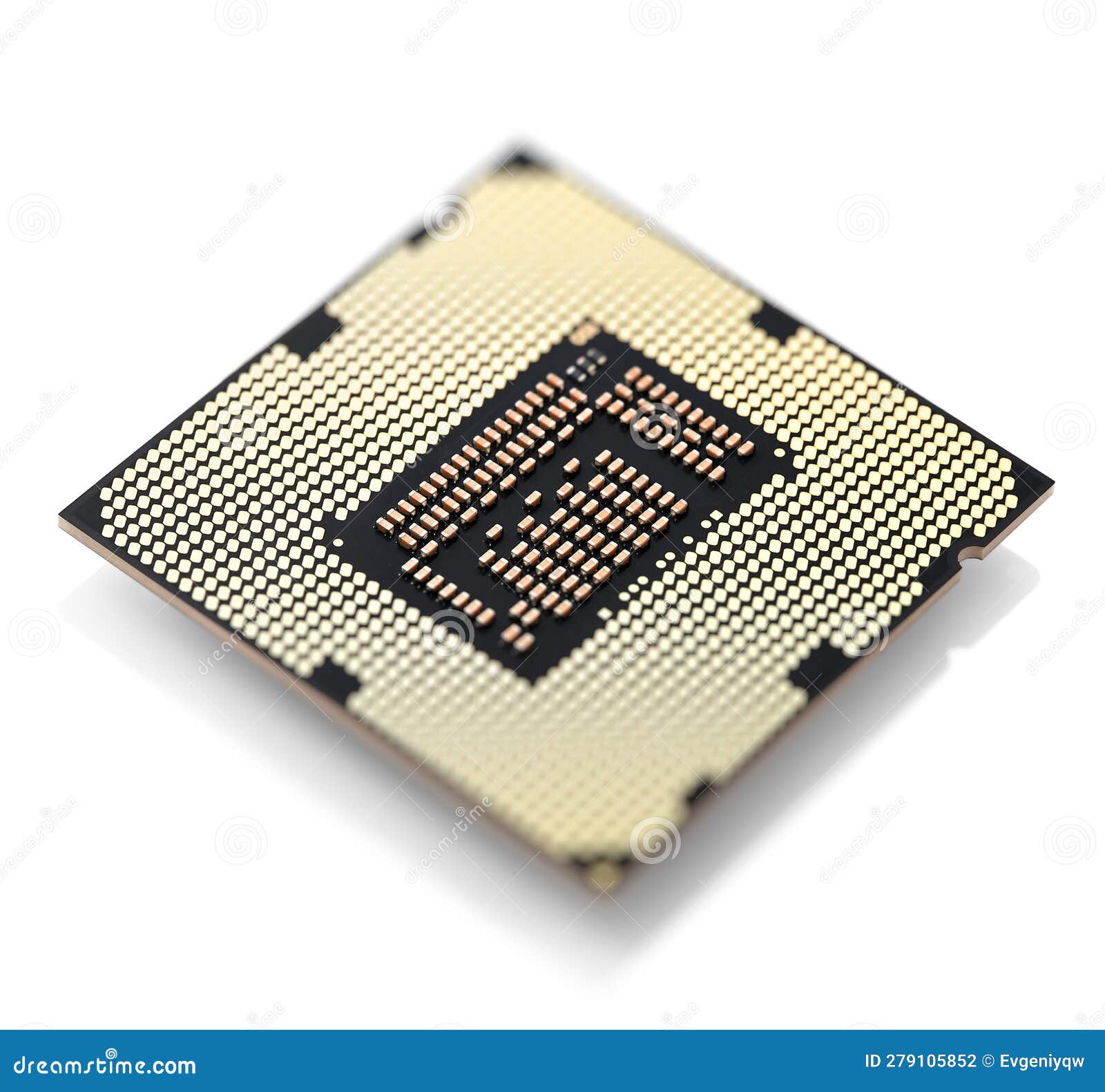 Central Processing Unit, Gold CPU, Shallow Depth of Field Stock Photo ...