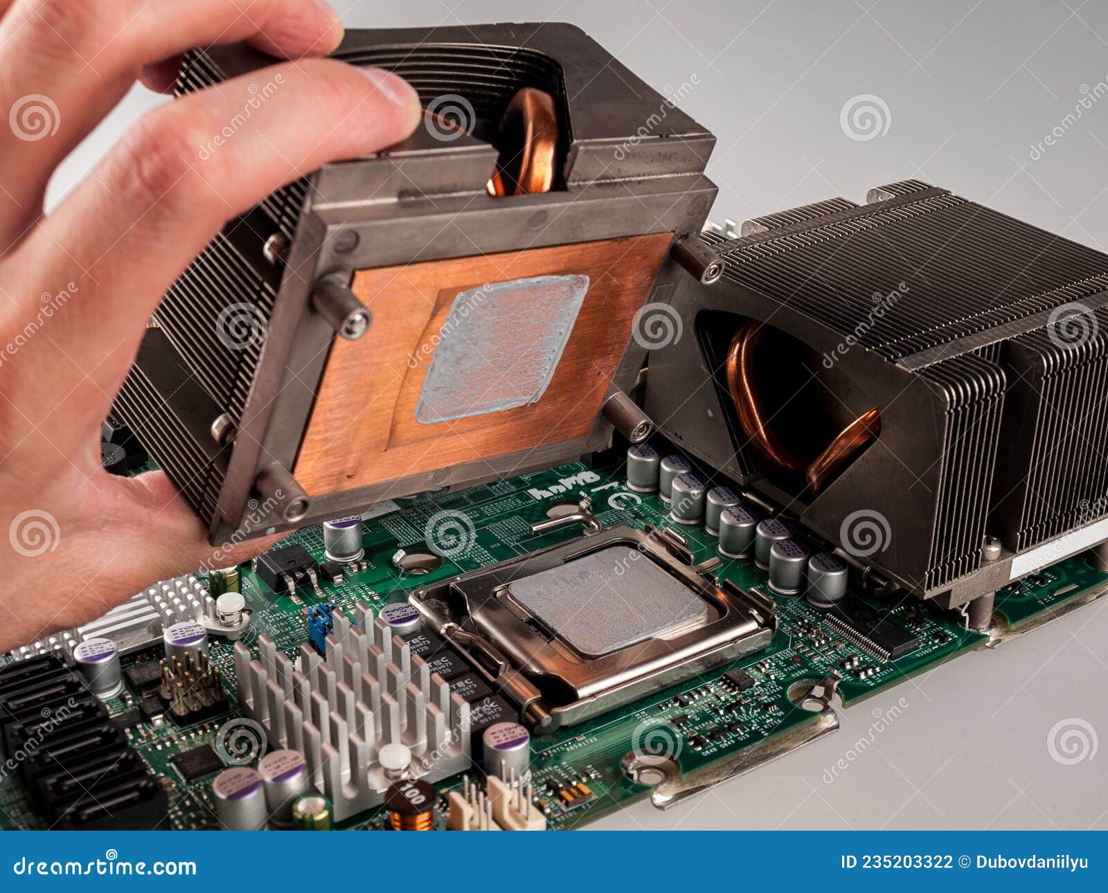 The Central Processor of a Computer with a Heat-conducting Paste ...