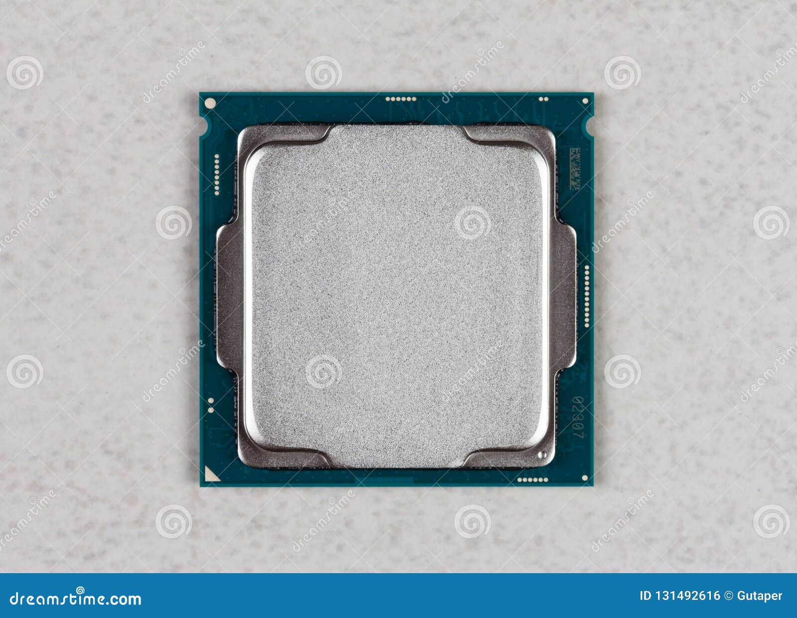Central Processor CPU on Grey Background Closeup Top View Stock Photo ...