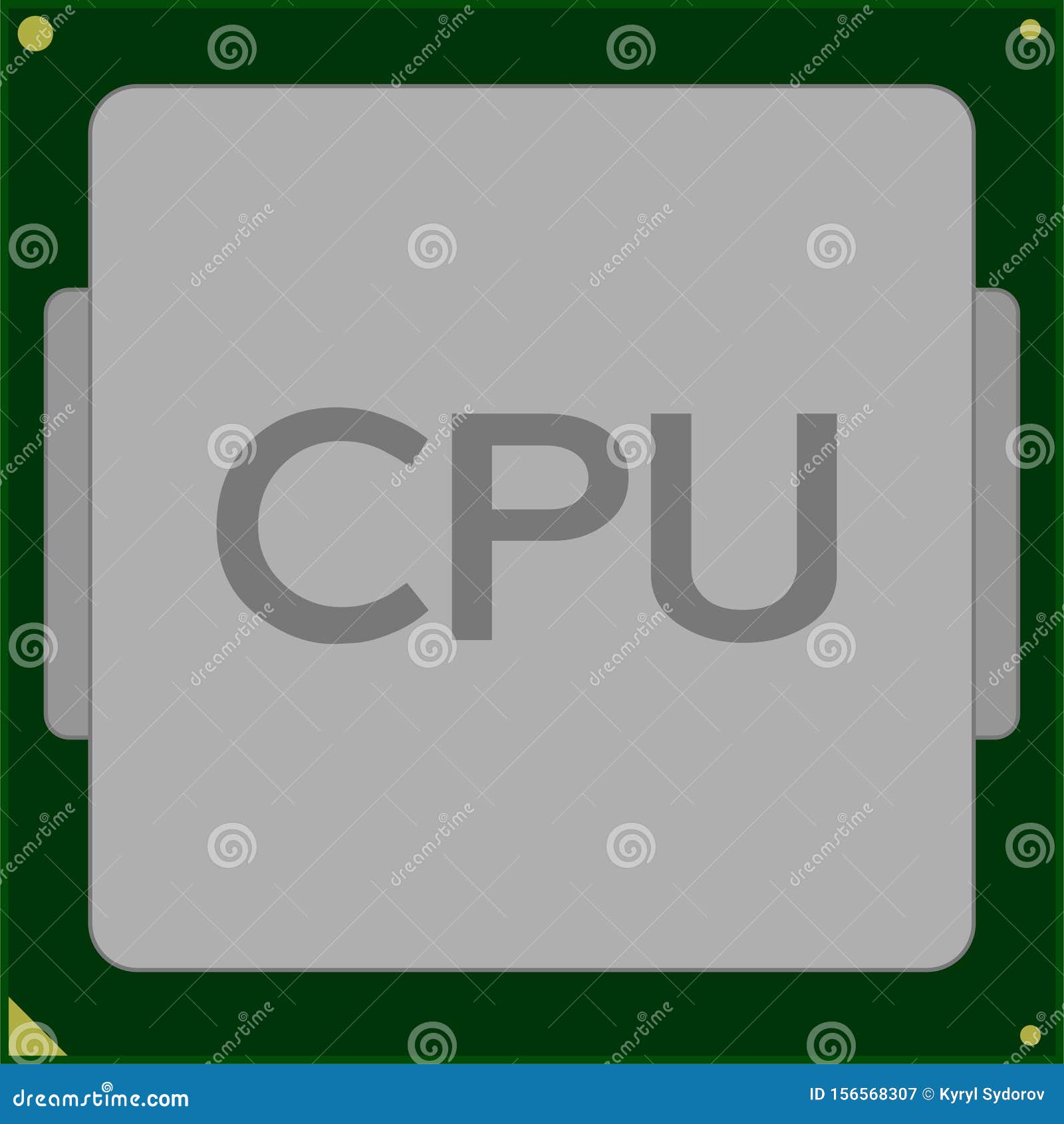 Central Processor CPU Icon Vector Stock Image - Illustration of ...