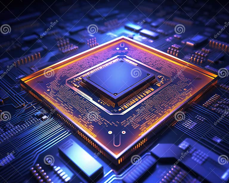 The Central Processor is Inside the Computer on the Circuit Board ...