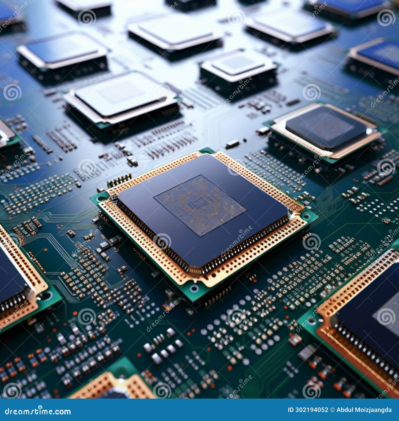 Central Processor Units Gathered, Isolated, Awaiting Computational ...