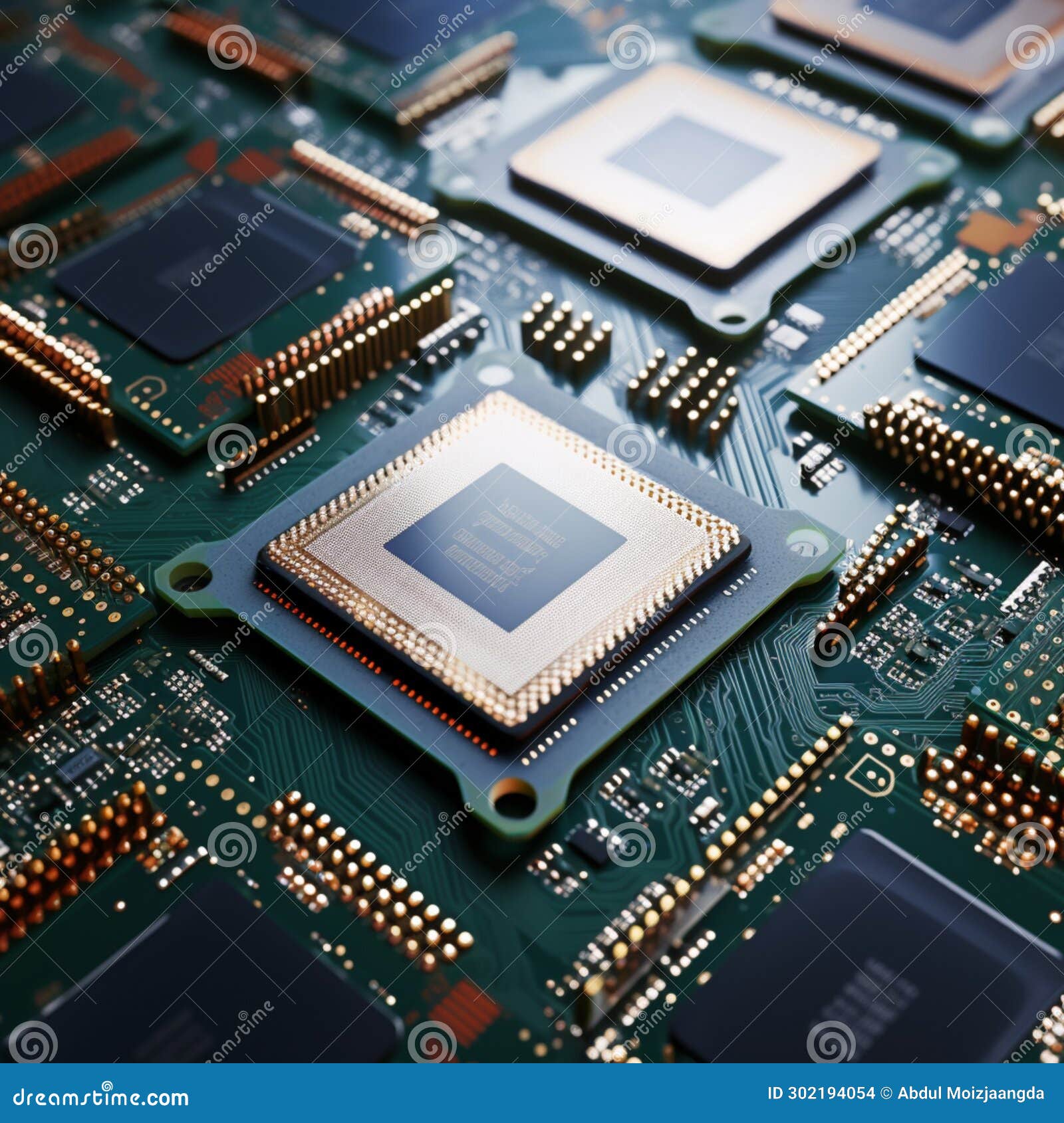 Central Processor Units Gathered, Isolated, Awaiting Computational ...