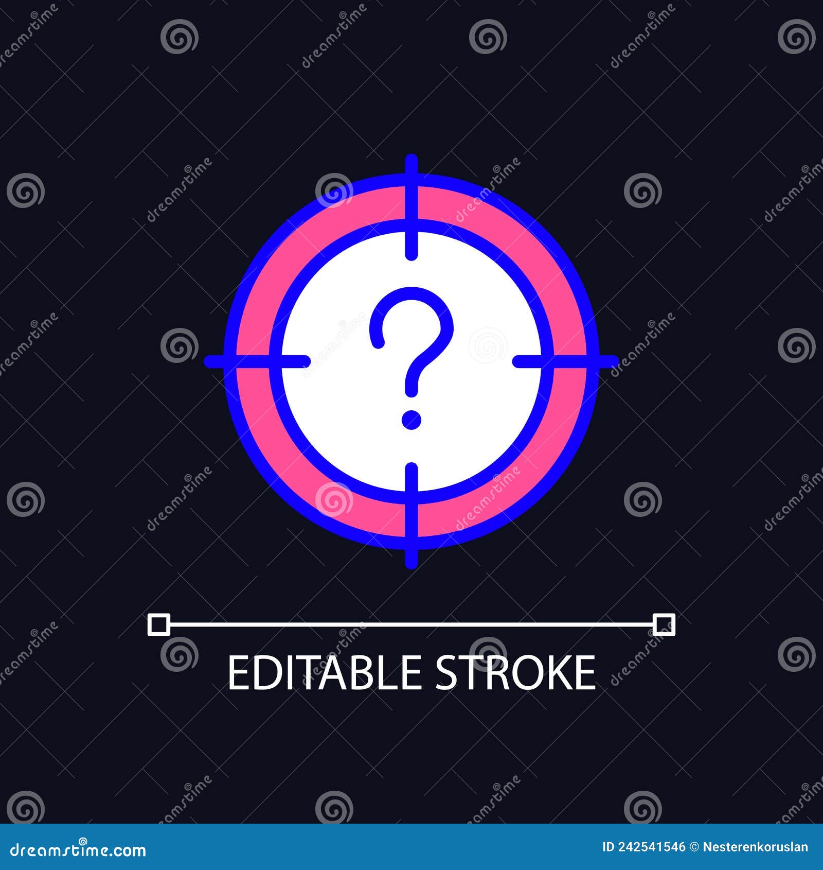 Central Question RGB Color Icon for Dark Theme Stock Vector ...