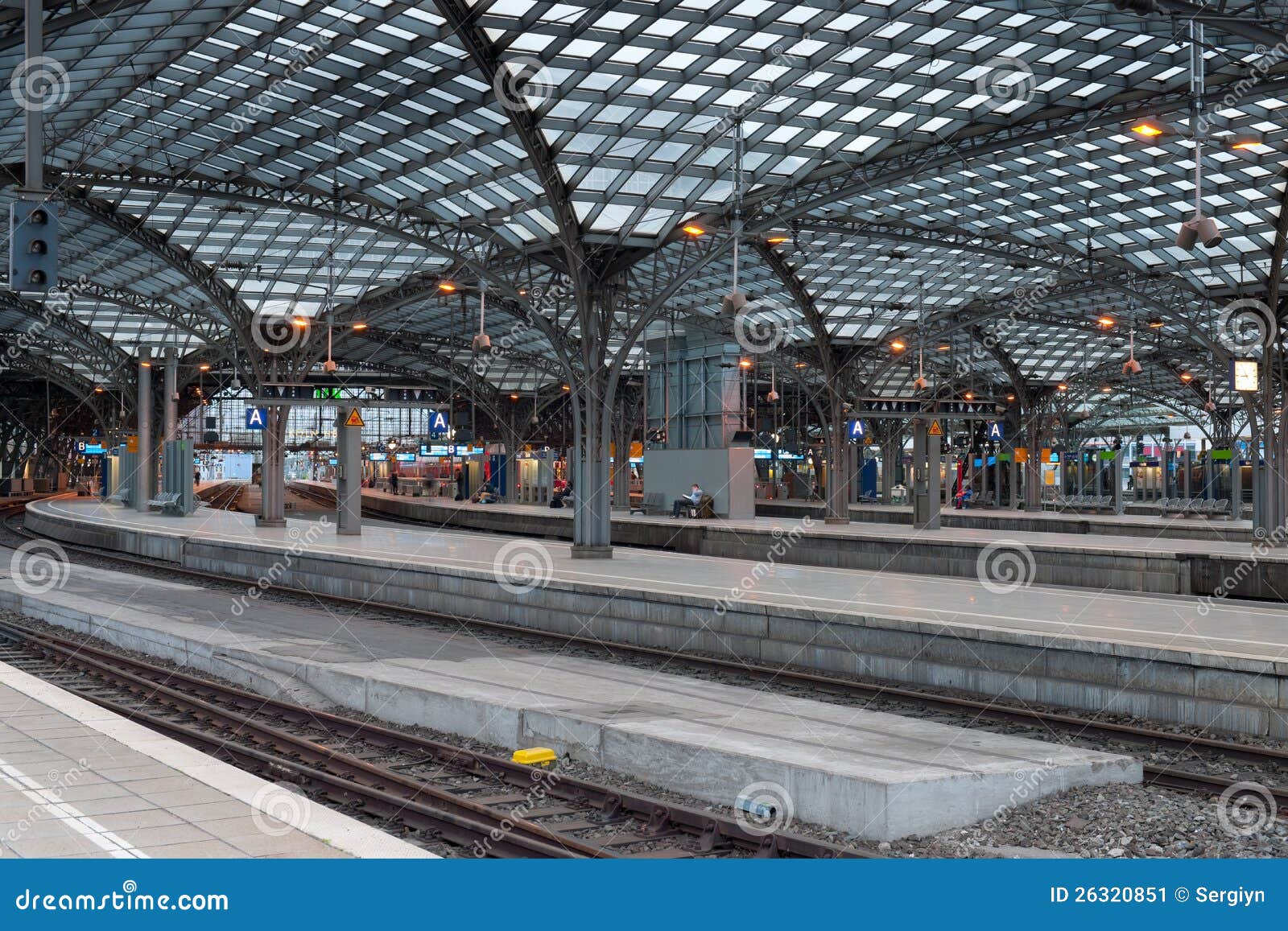 Central Railway Station in Cologne Stock Image - Image of depart ...