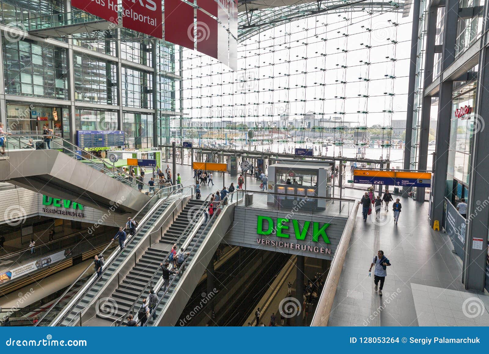 Central Railway Station or Hauptbahnhof Inside in Berlin, Germany ...