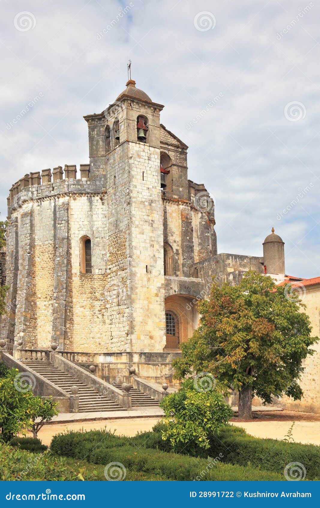 The Central Round Tower and Bell Tower Stock Photo - Image of european ...