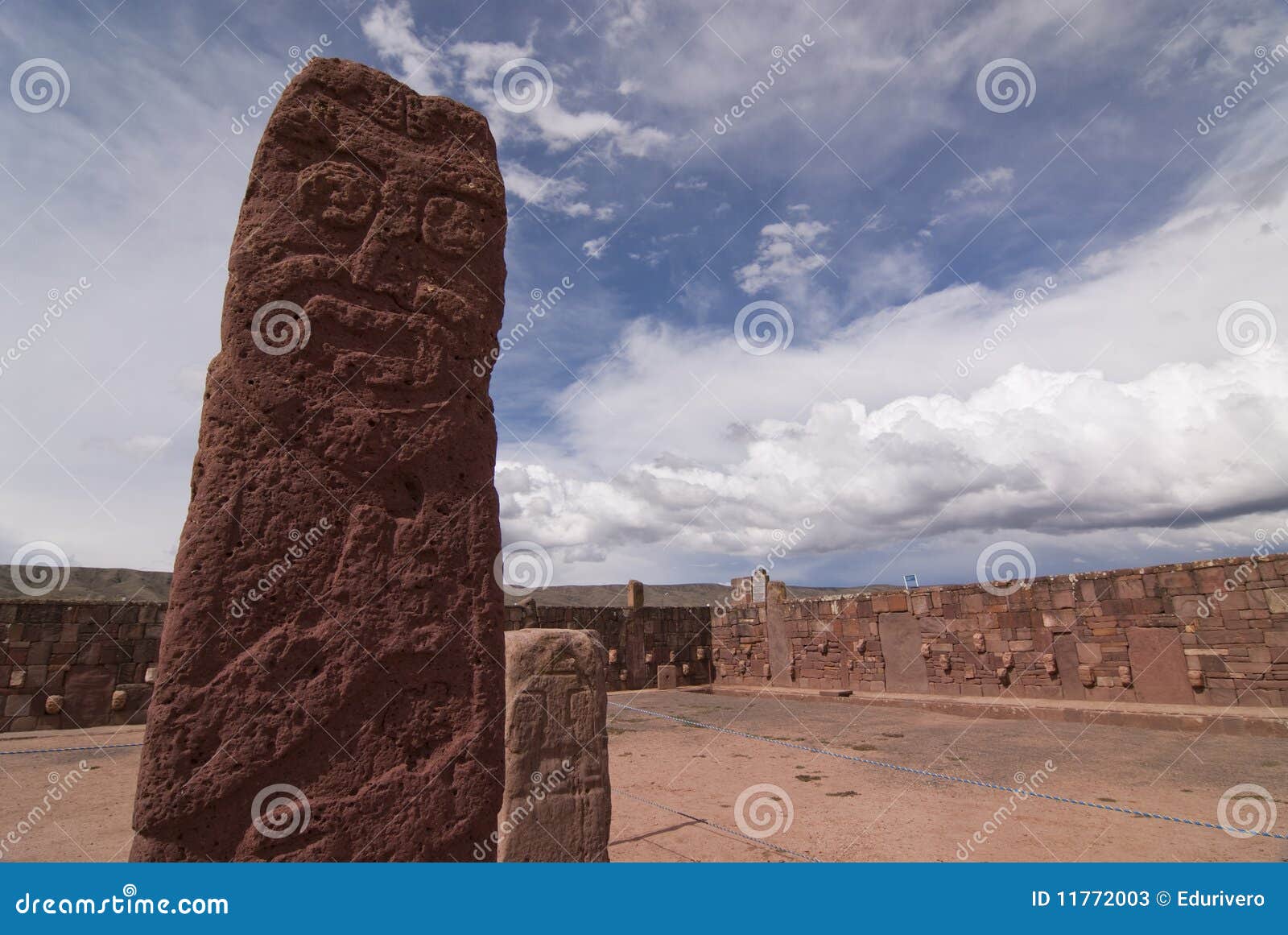 Central Sculpture At Semi-subterranean Temple Royalty-Free Stock Photo ...