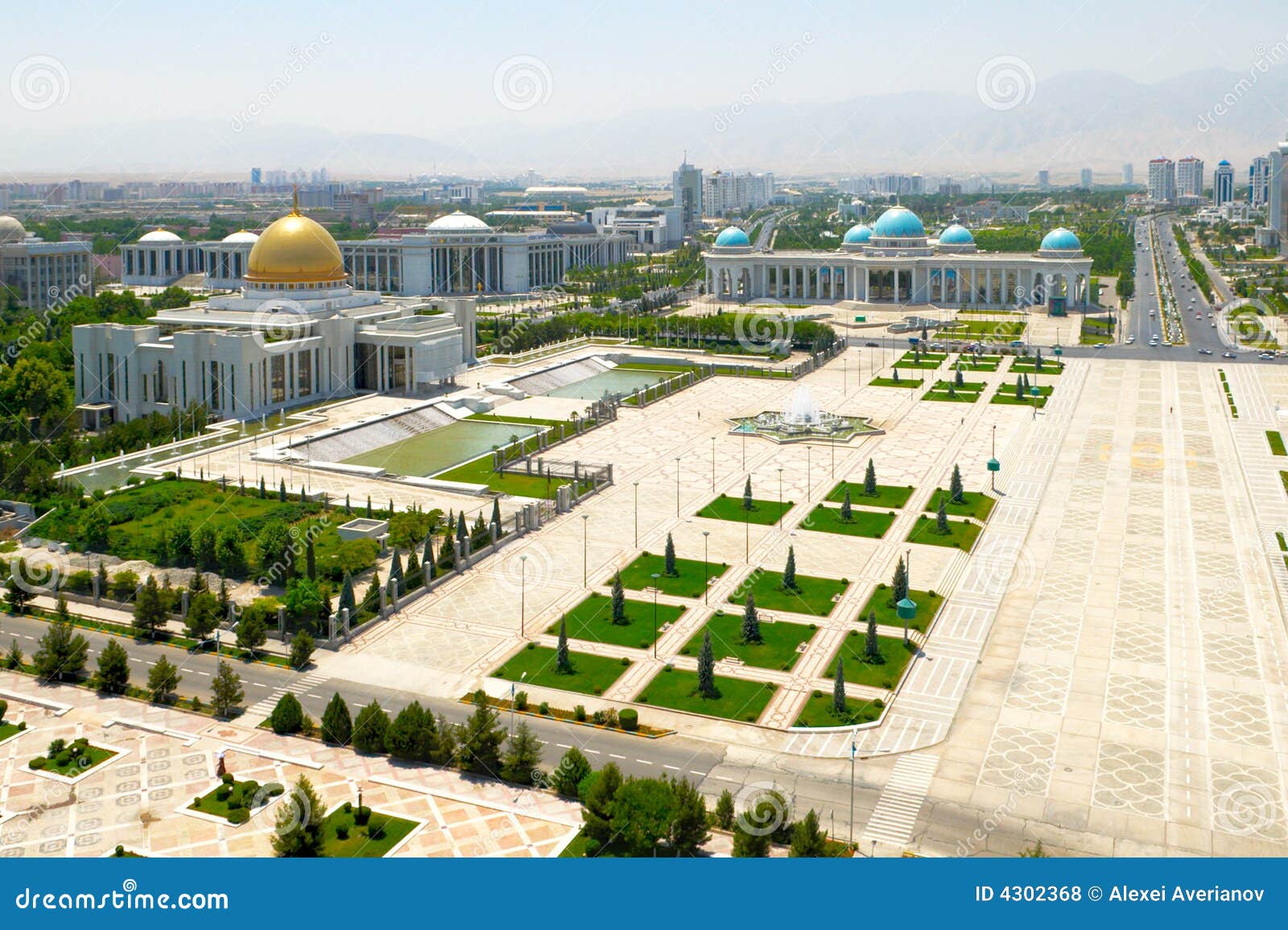 Central square of Ashgabat stock photo. Image of gold - 4302368