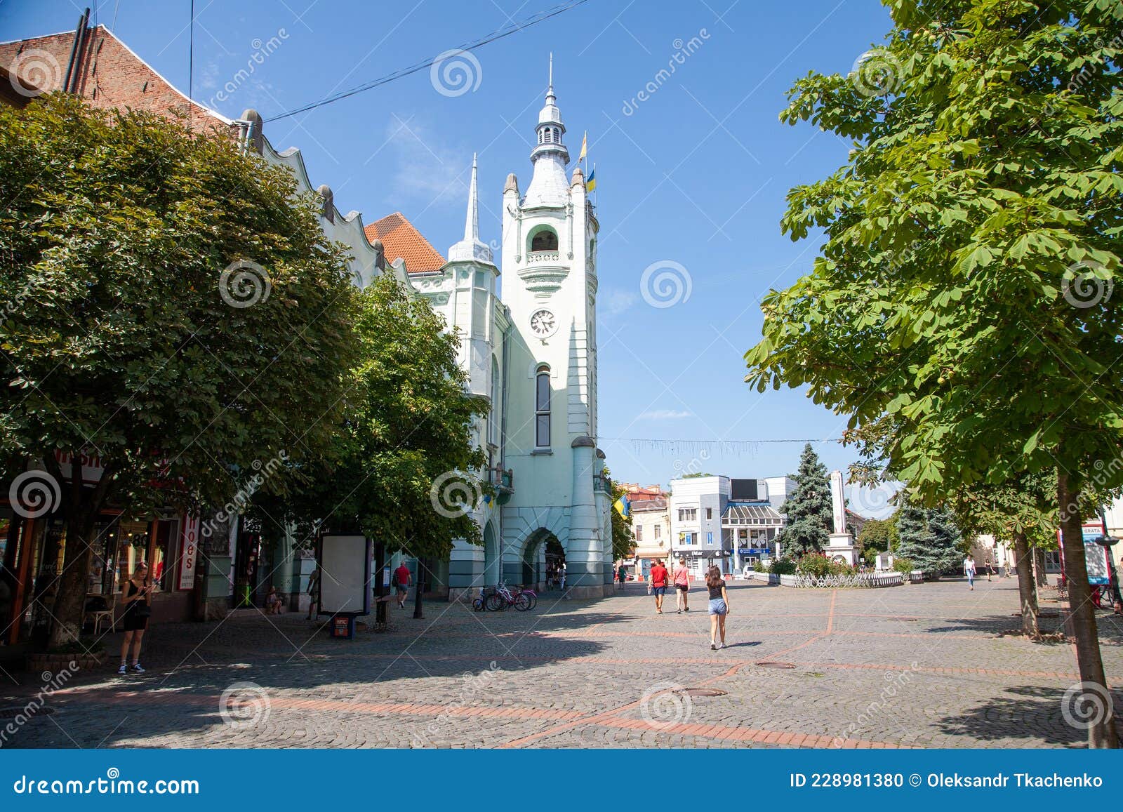 Central Square in Mukachevo, Ukraine Editorial Image - Image of travel ...