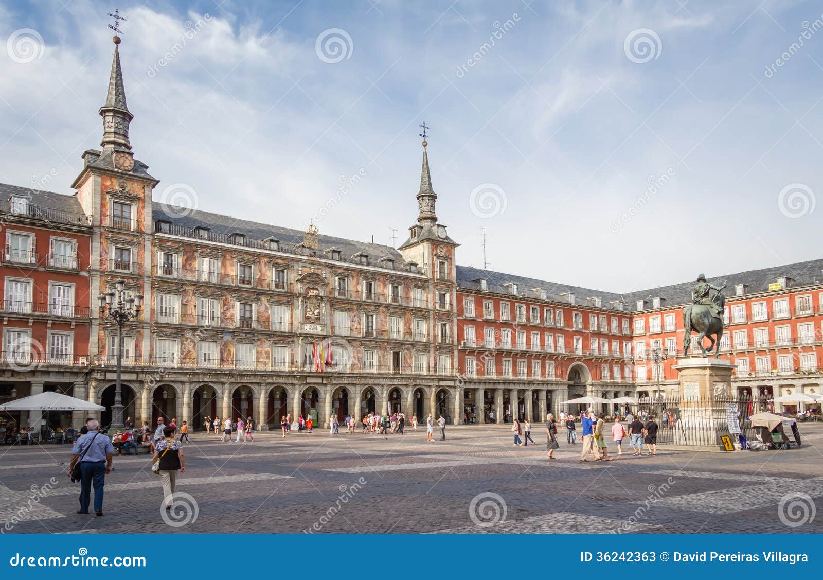Central Square of Plaza Mayor, in Madrid, Spain Editorial Stock Photo ...