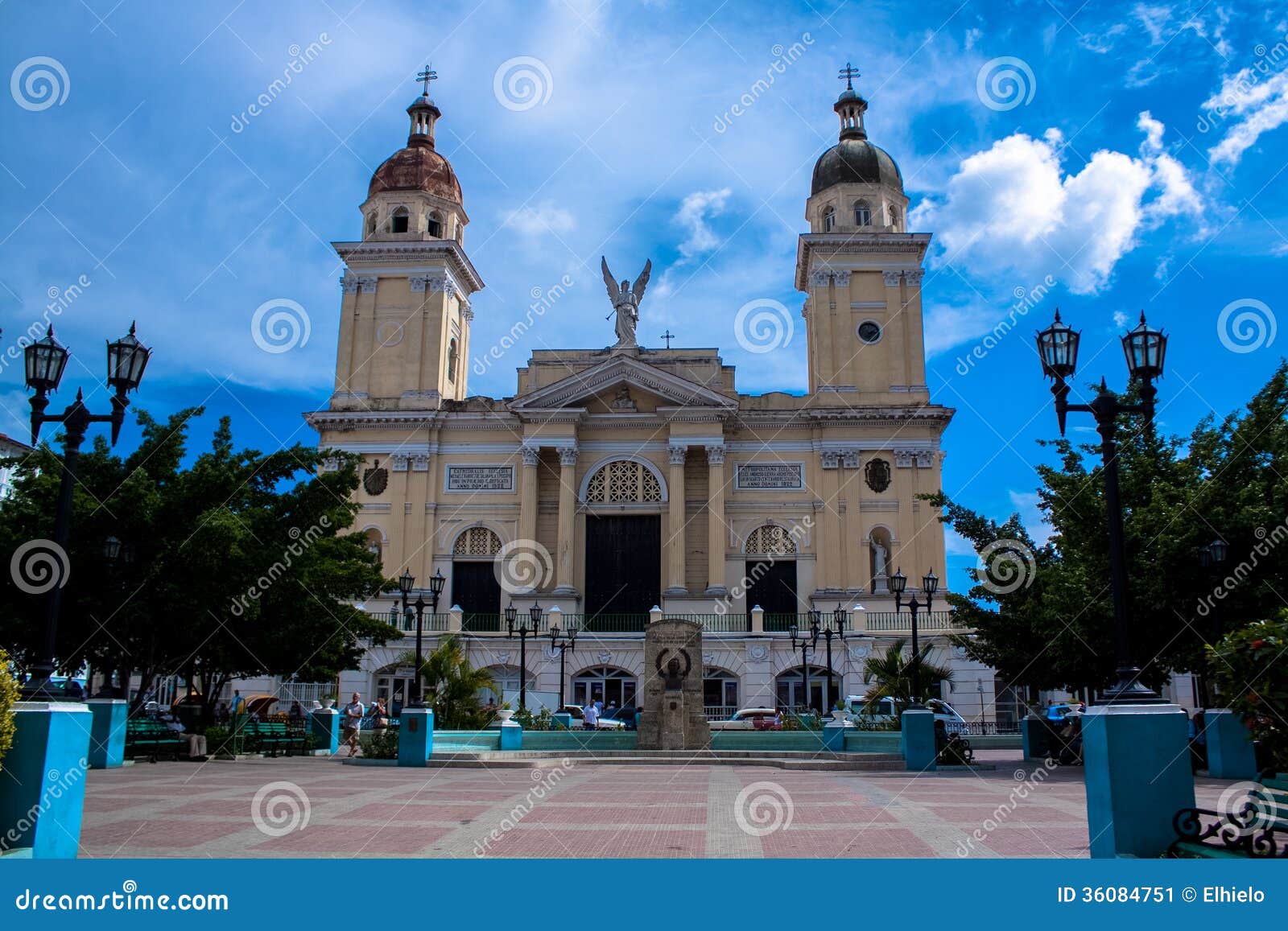 Central Square in Santiago De Cuba Stock Image - Image of central ...