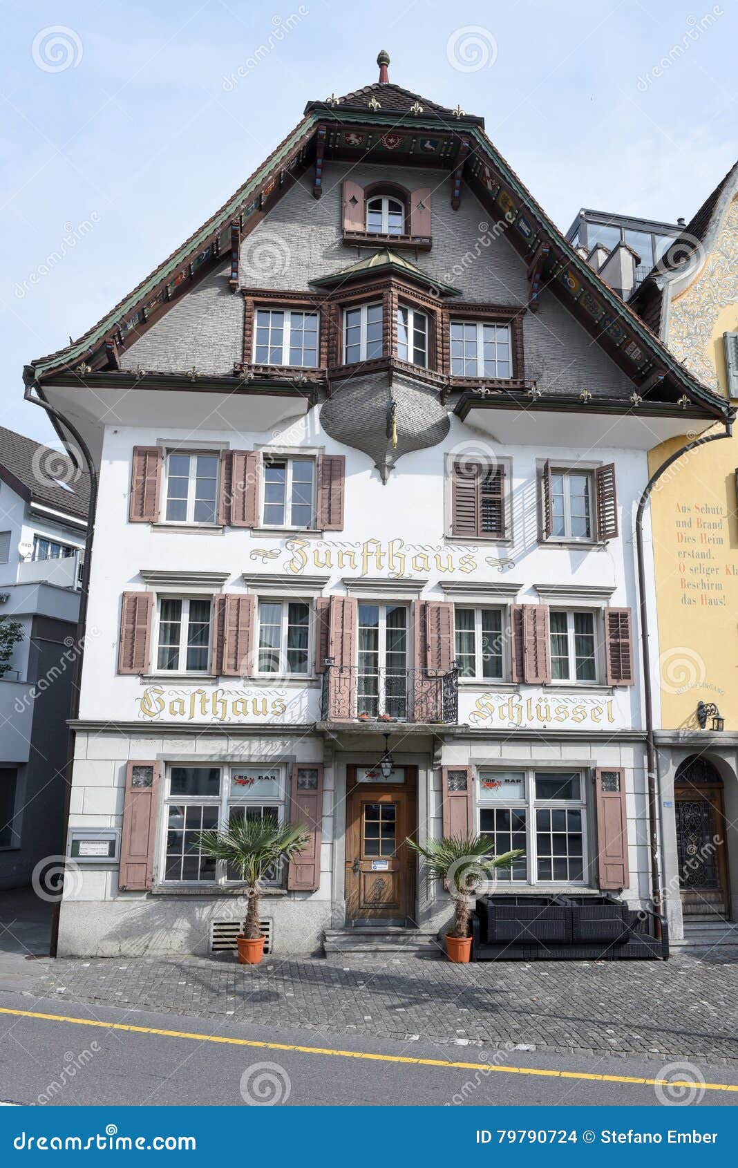 The Central Square of Sarnen on the Swiss Alps Editorial Stock Image ...