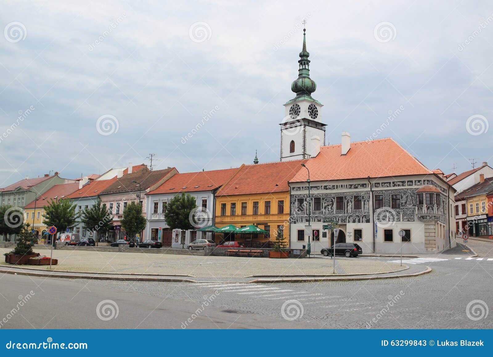 Central square in Trebic editorial stock photo. Image of trebic - 63299843