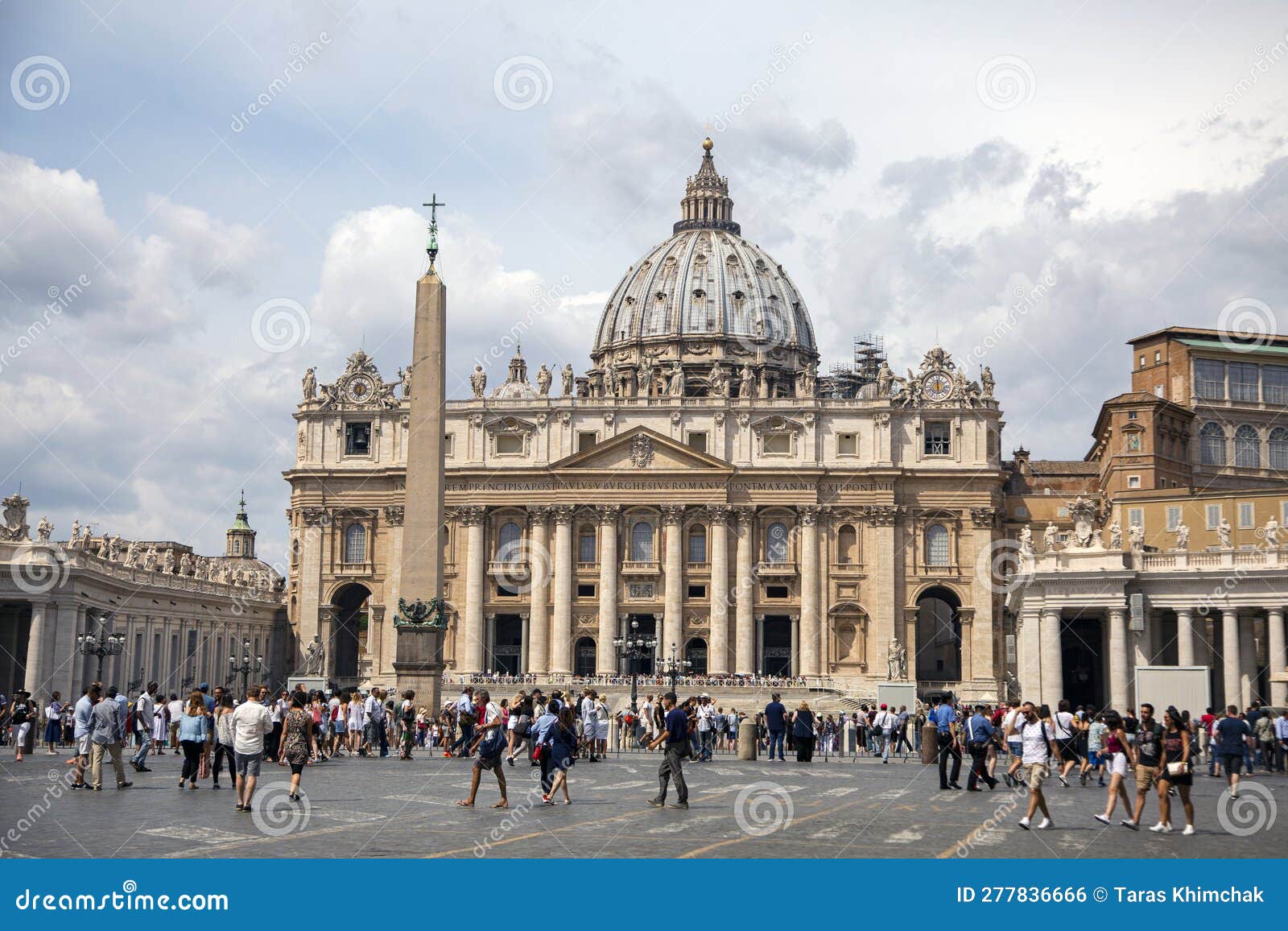 The Central Square in the Vatican - St. Peter& X27;s Square with a ...