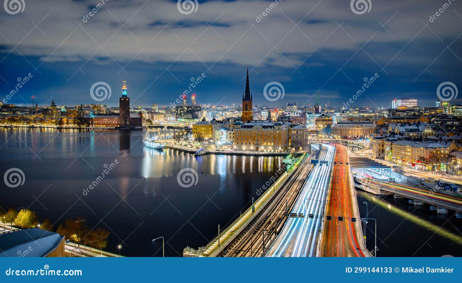 Central Stockholm Sweden in Winter Stock Image - Image of northern ...