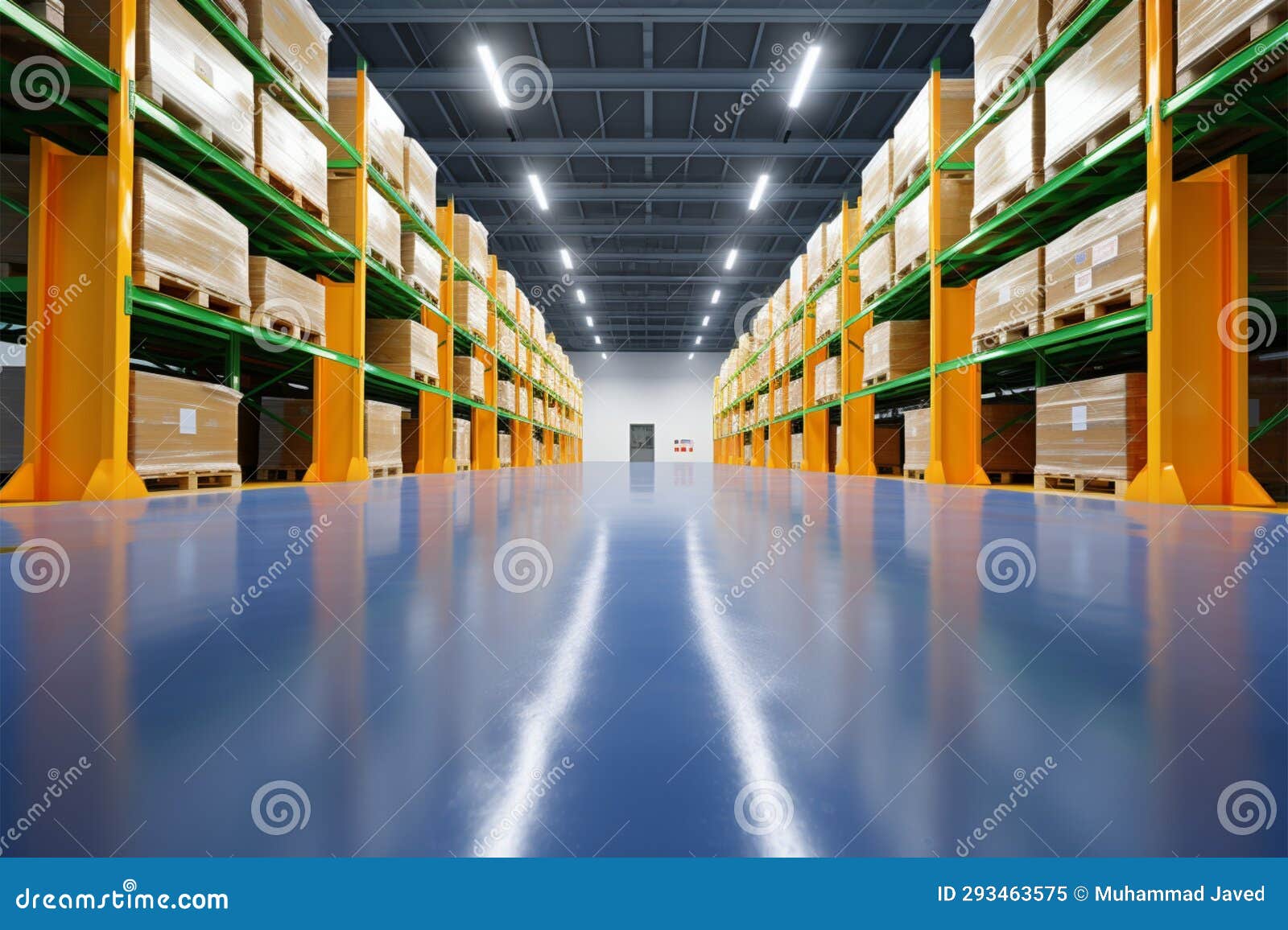 Central Storage Facility an Empty Warehouse within a Logistics Center ...