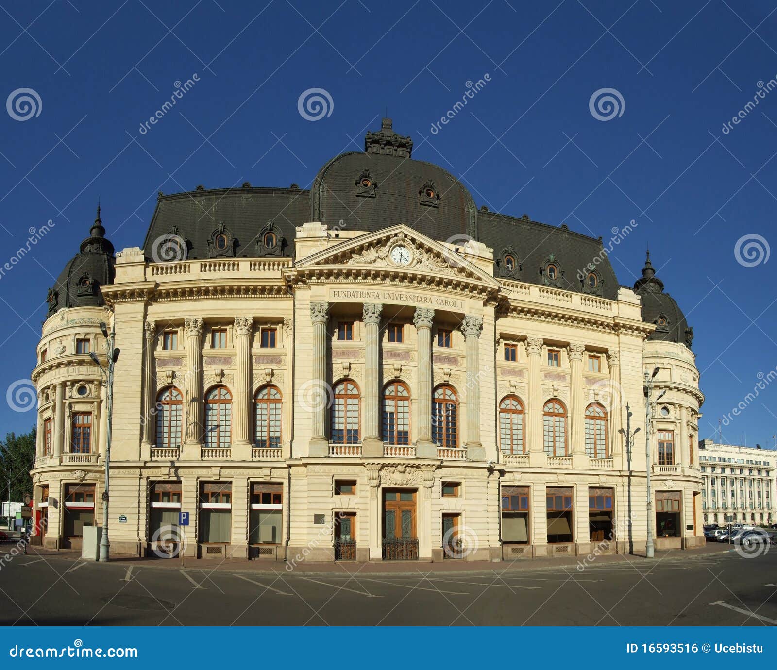 The Central University Library of Bucharest Stock Photo - Image of ...